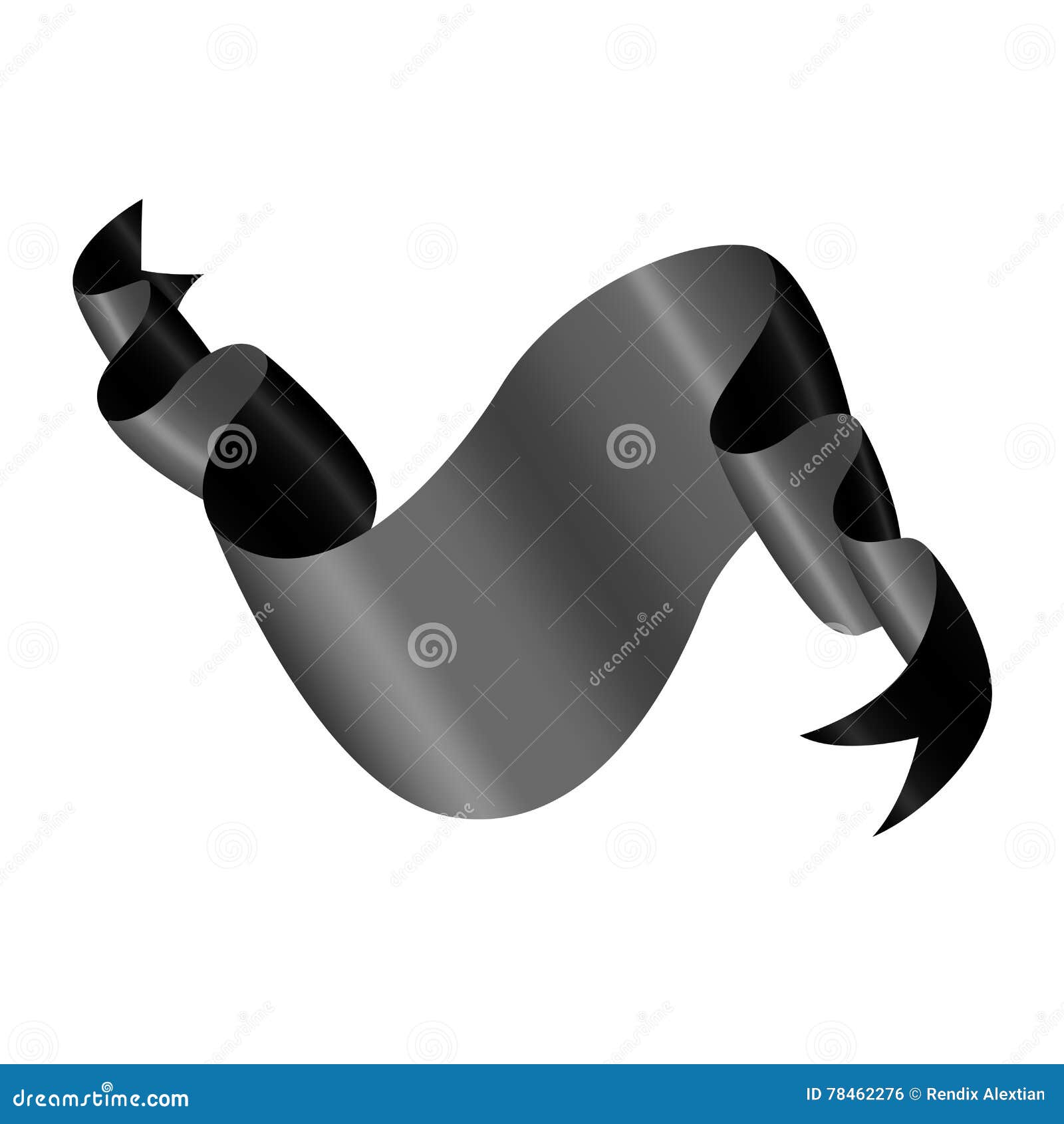 Black banner ribbon stock vector. Illustration of history - 78462276