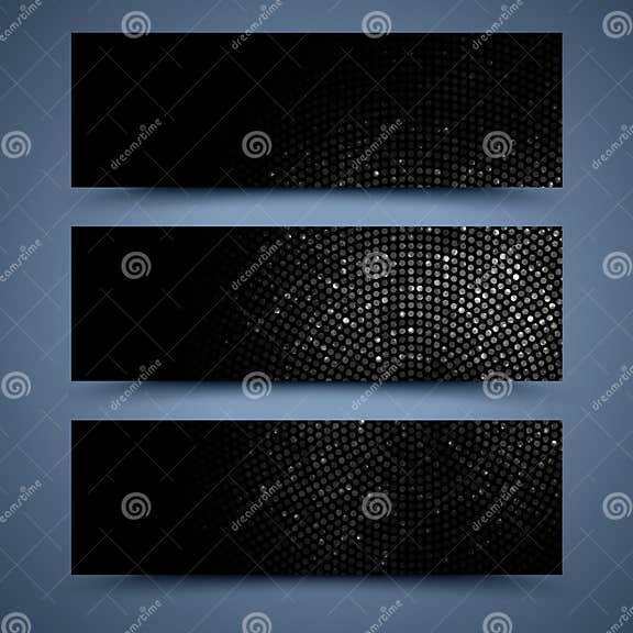 Black Banners Templates. Abstract Backgrounds Stock Vector ...