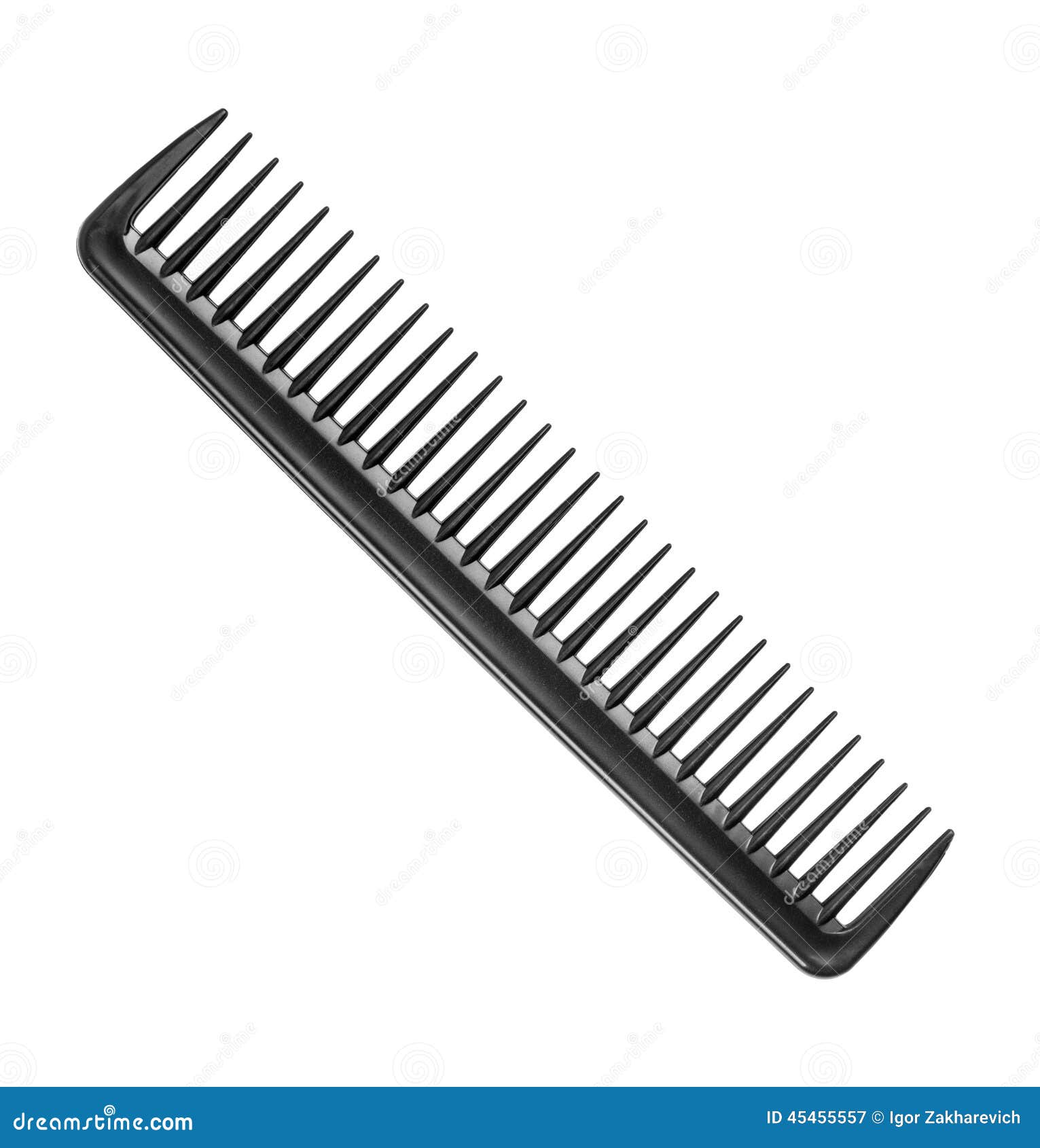 Black Barber Comb with a Few Teeth Stock Image - Image of long, fashion ...