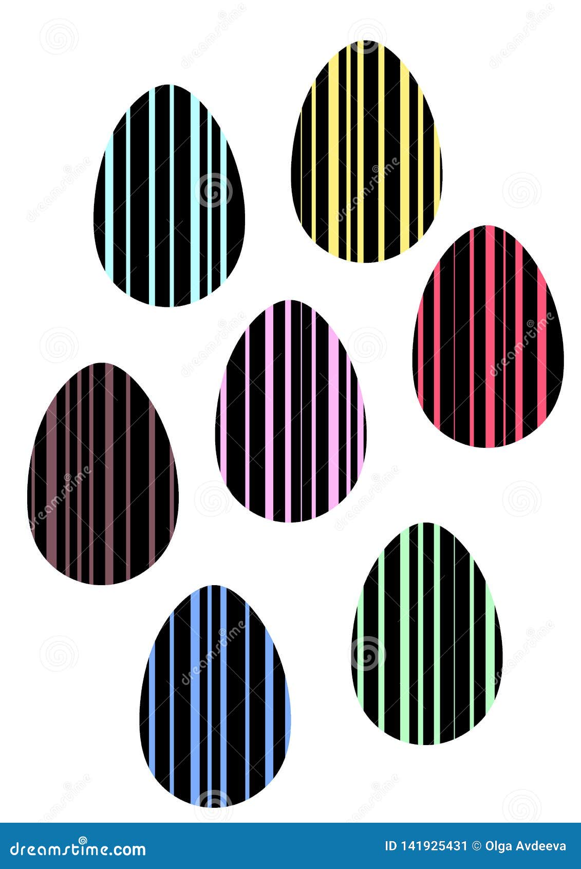 Black Barcode Painted on Colorful Eggs. Easter Holiday Sale in the Shop ...