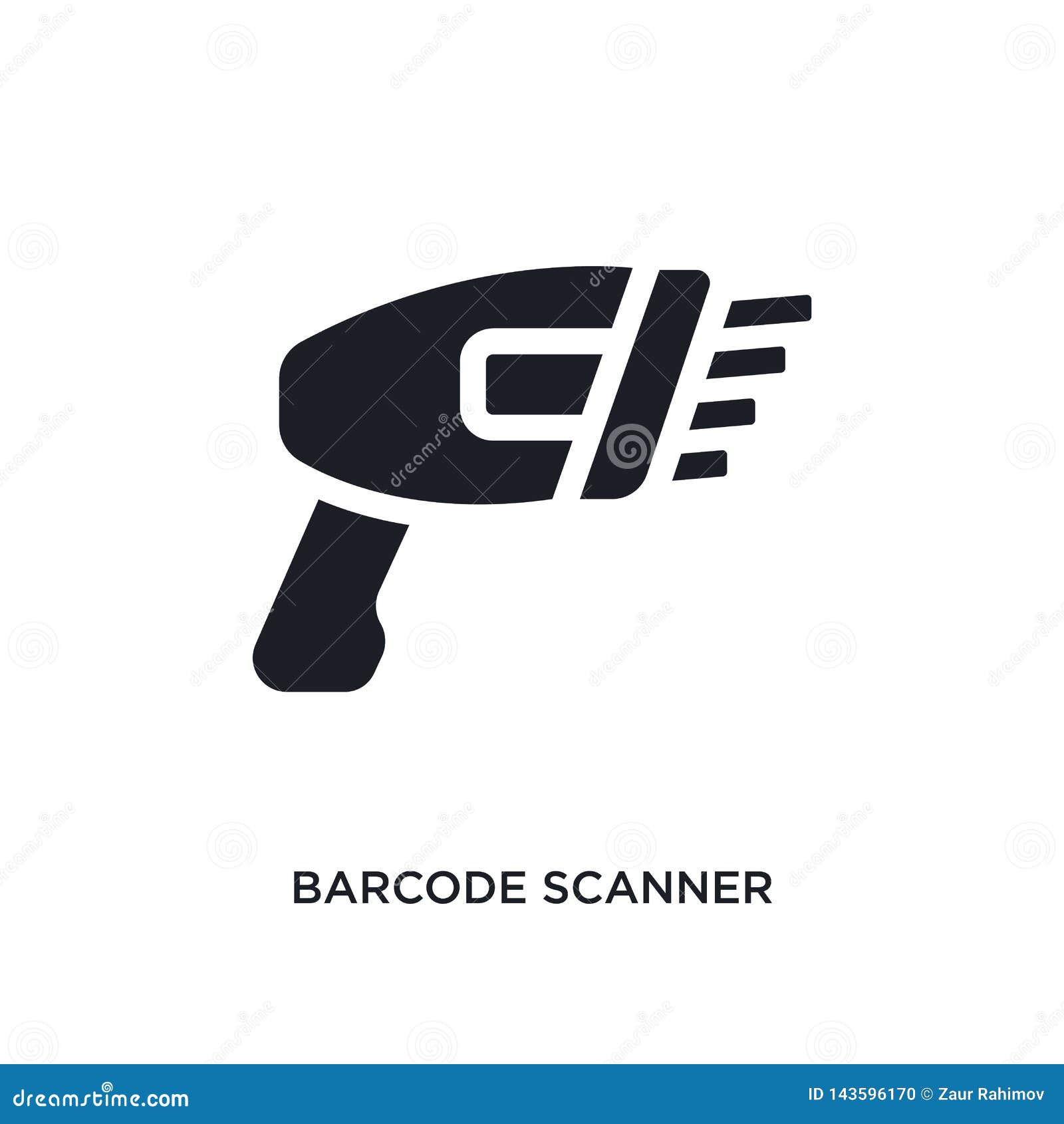 Black Barcode Scanner Isolated Vector Icon. Simple Element Illustration ...