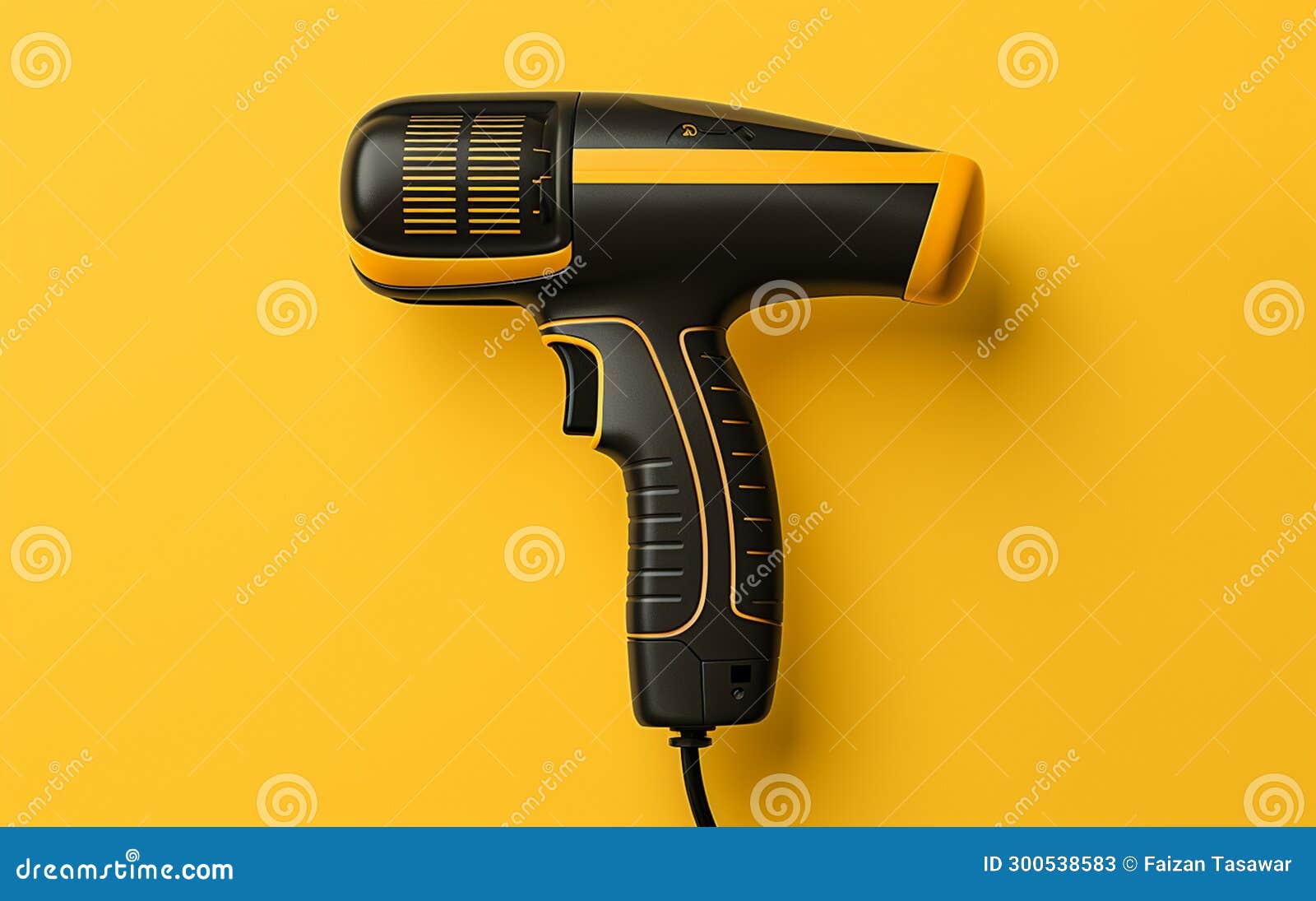 Black Barcode Scanner Yellow Background -Generative Ai Stock ...