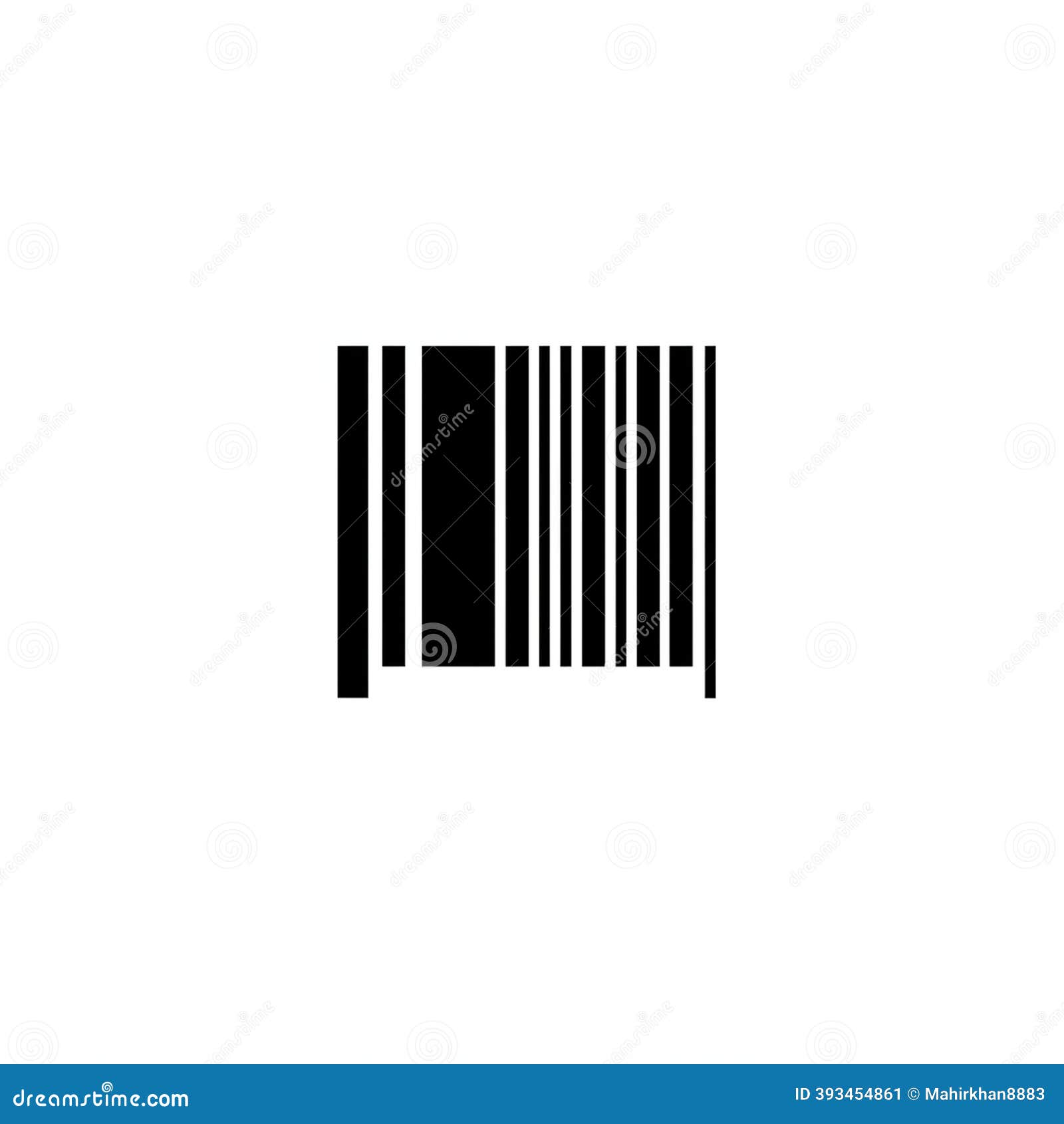 Black Barcode Icon. Bar Code Sign. Product Labeling, Sign For Scanning ...