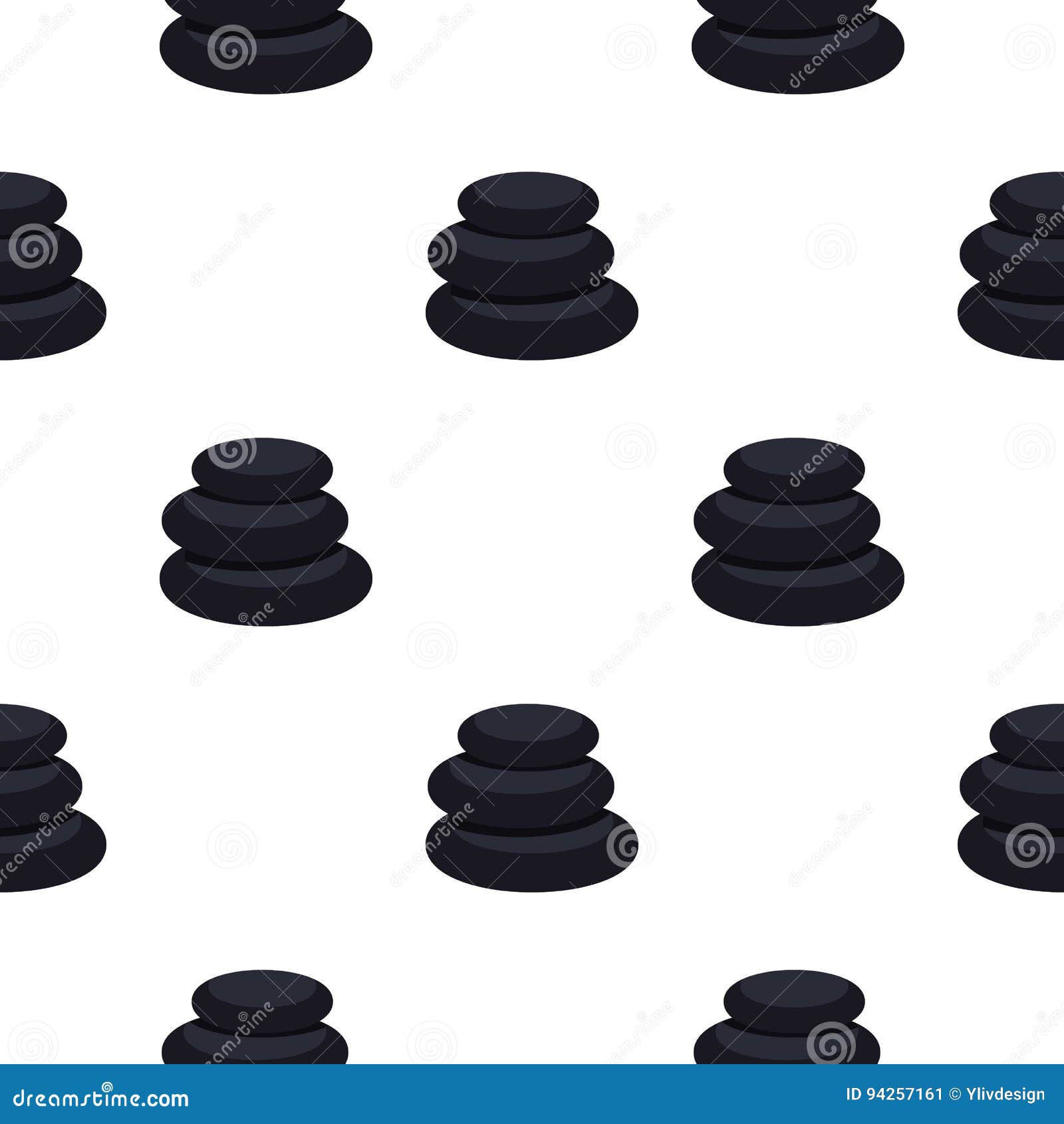 Black Basalt Balancing Stones Pattern Seamless Stock Vector ...