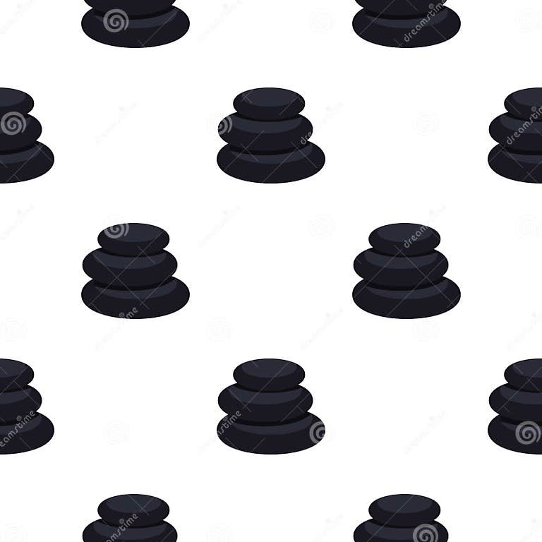 Black Basalt Balancing Stones Pattern Seamless Stock Vector ...