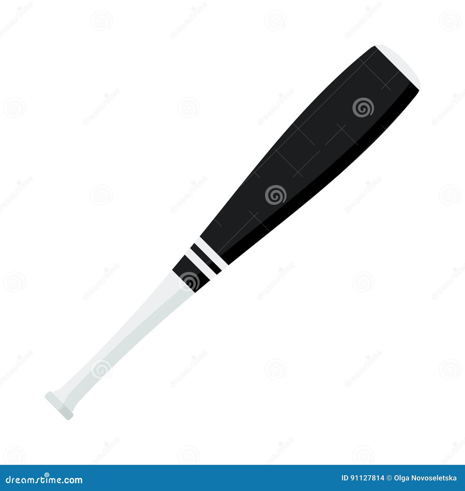 Black baseball bat stock vector. Illustration of fastpitch - 91127814