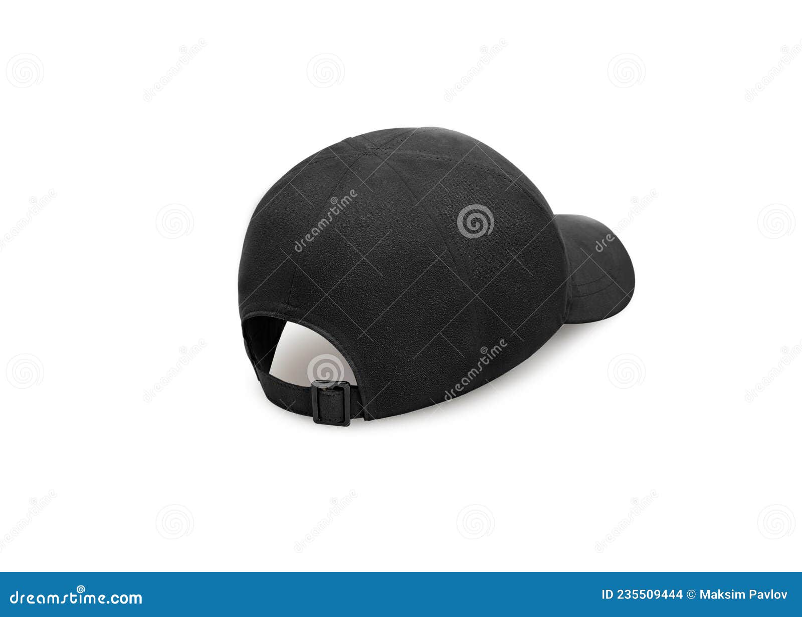 Black Baseball Cap Isolated on White Background. Baseball Cap in Angles ...
