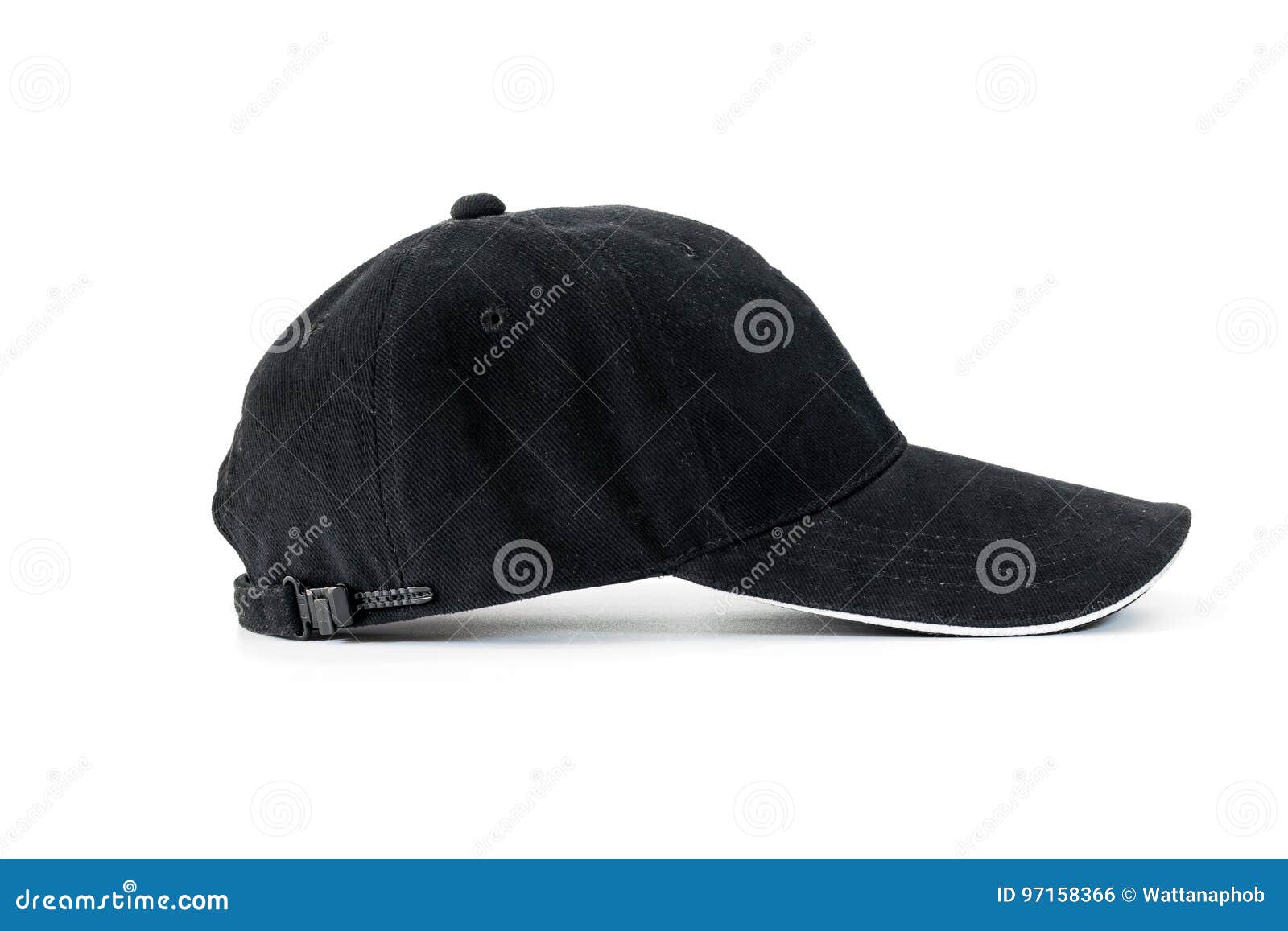 Black Baseball Cap Isolated Stock Photo - Image of object, cover: 97158366