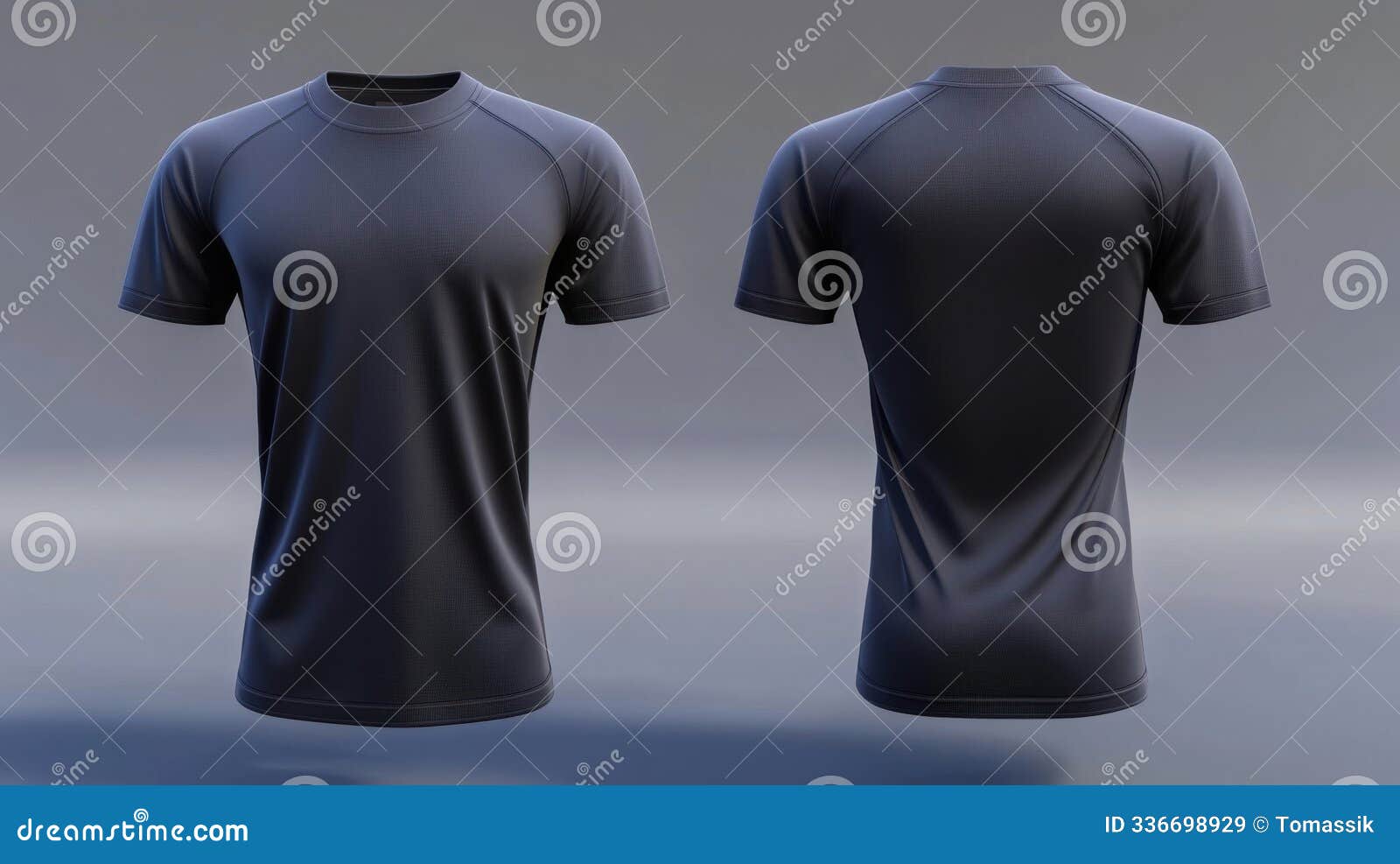 Black Basic Men S T-shirt Front and Back View on Gradient Background ...