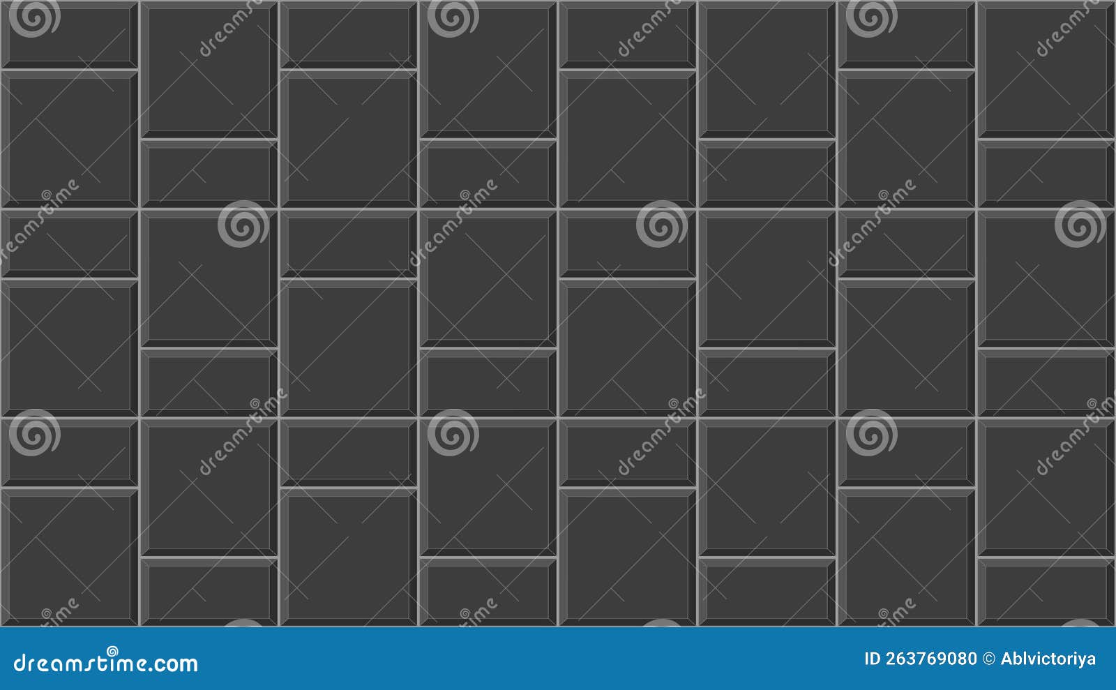 Black Causeway Square Tile Background. Stone Or Ceramic Brick Wall ...
