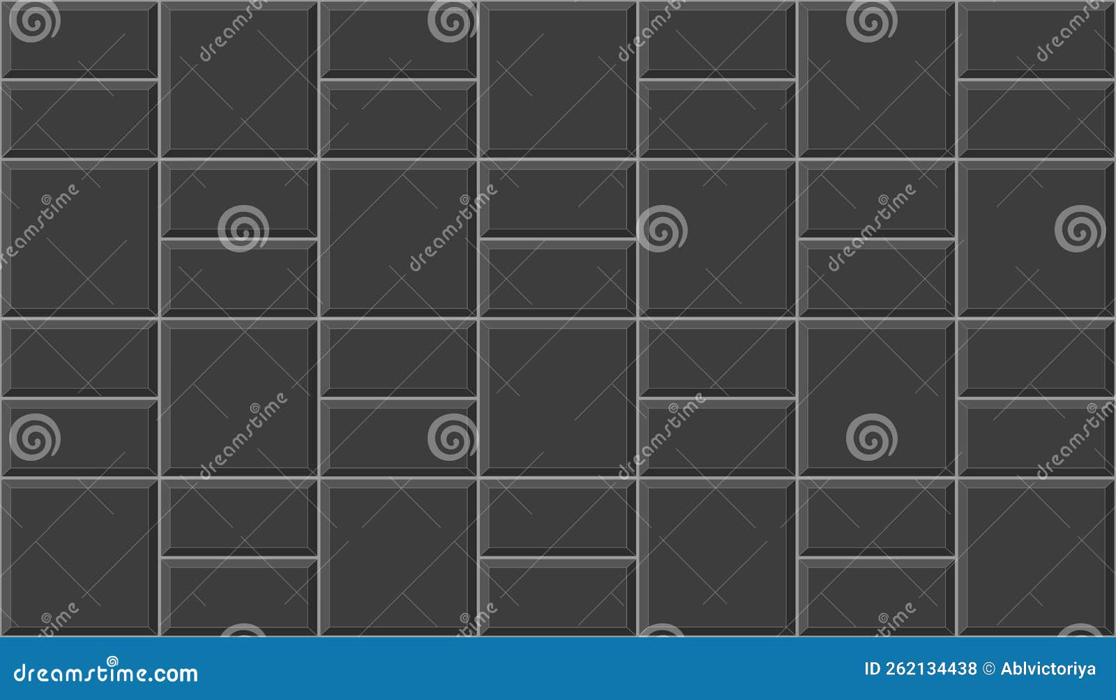 Black Causeway Square Tile Background. Stone Or Ceramic Brick Wall ...