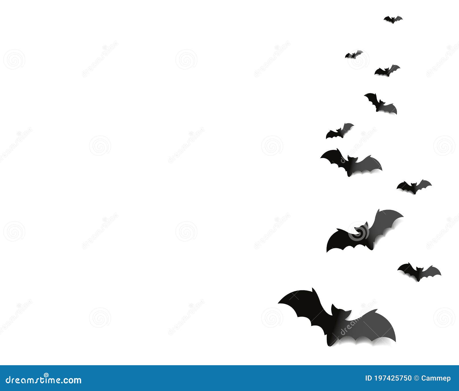 Black Bats Isolated White Background Stock Vector - Illustration of ...