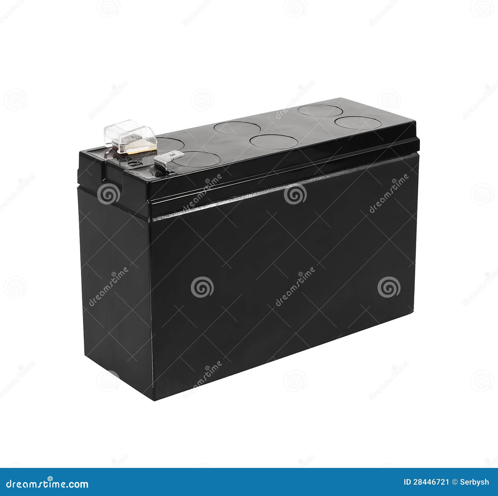 Black Battery Isolated on White Background Stock Image - Image of ...