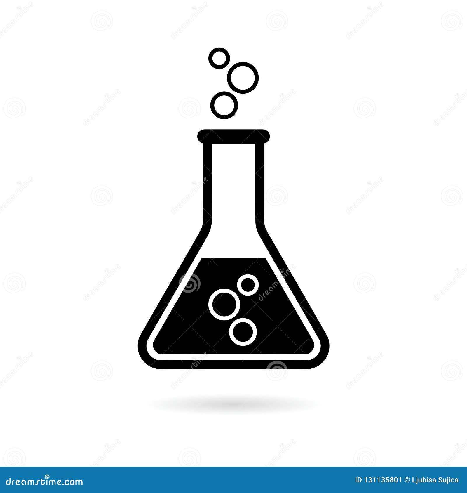 Black Beaker for Experiment Icon or Logo Stock Vector - Illustration of ...