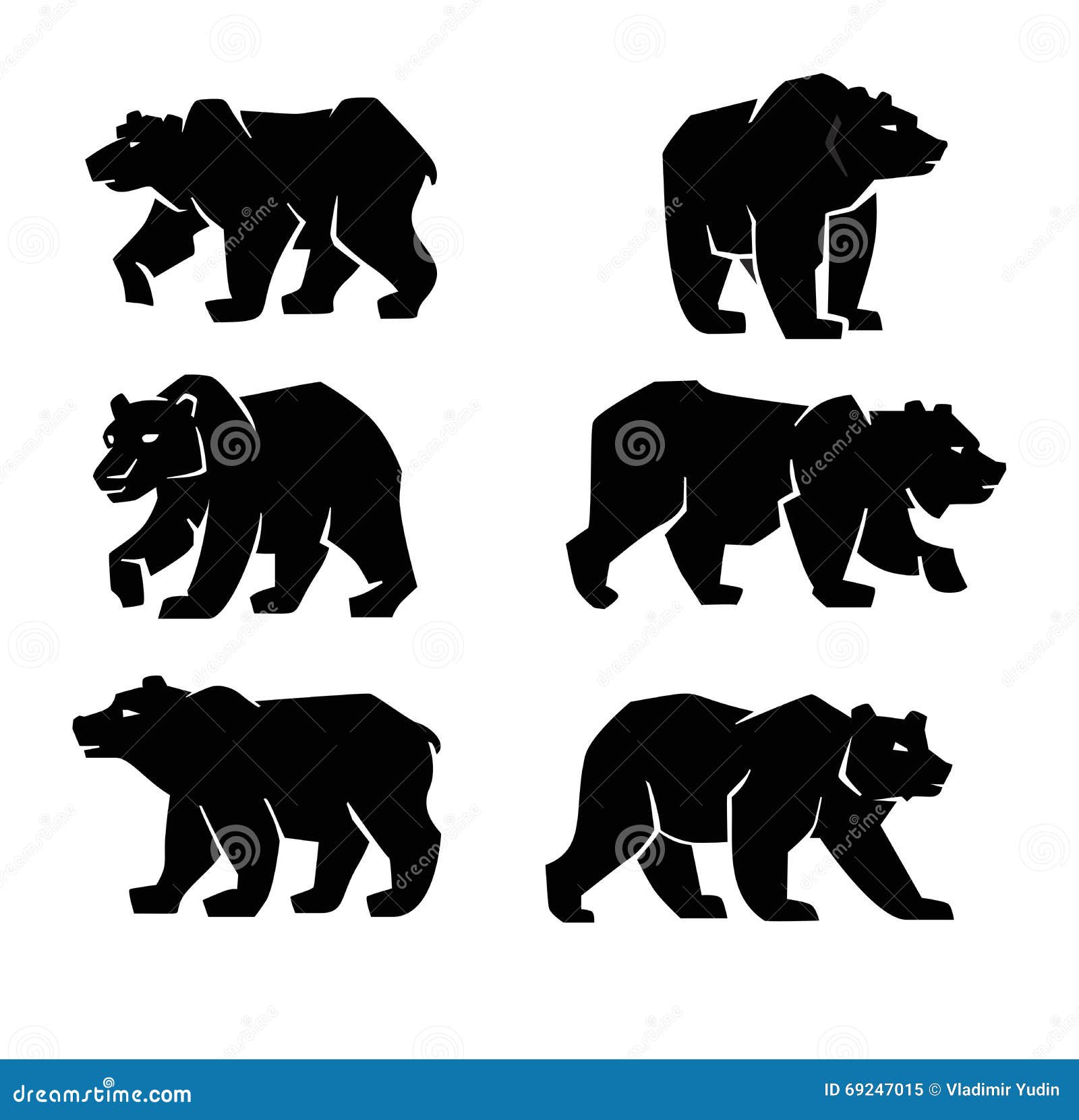Black Bear symbol stock vector. Illustration of power - 69247015