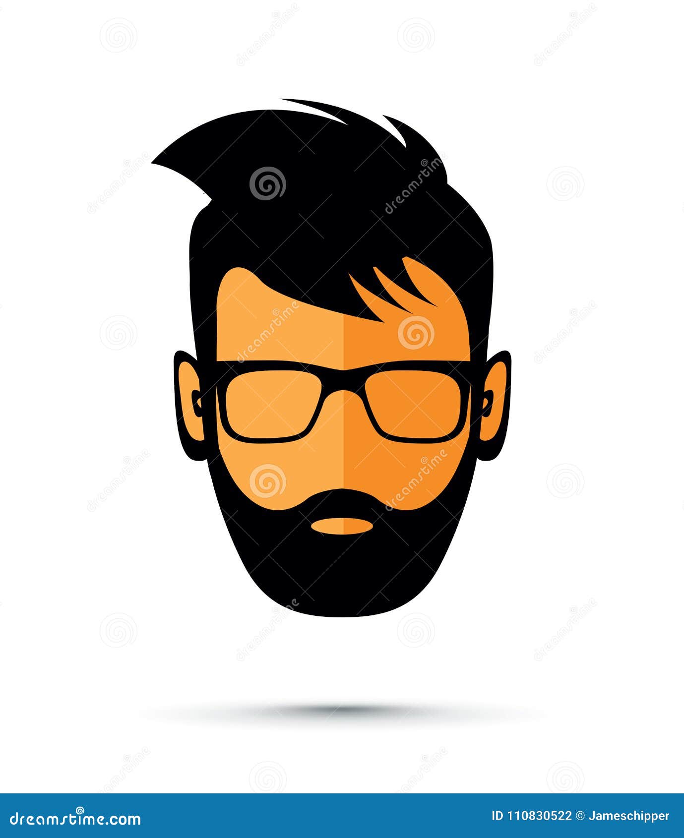 Beard man icon stock vector. Illustration of mustache - 110830522