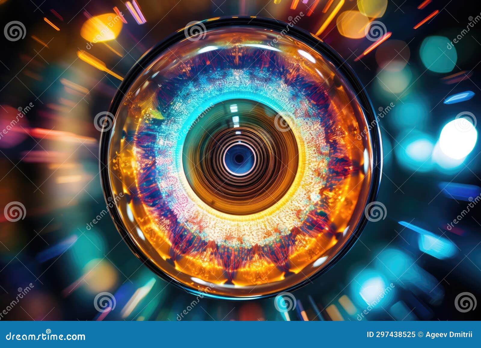 Modern Effect Background Beautiful Round Bright Design Blue Shine ...