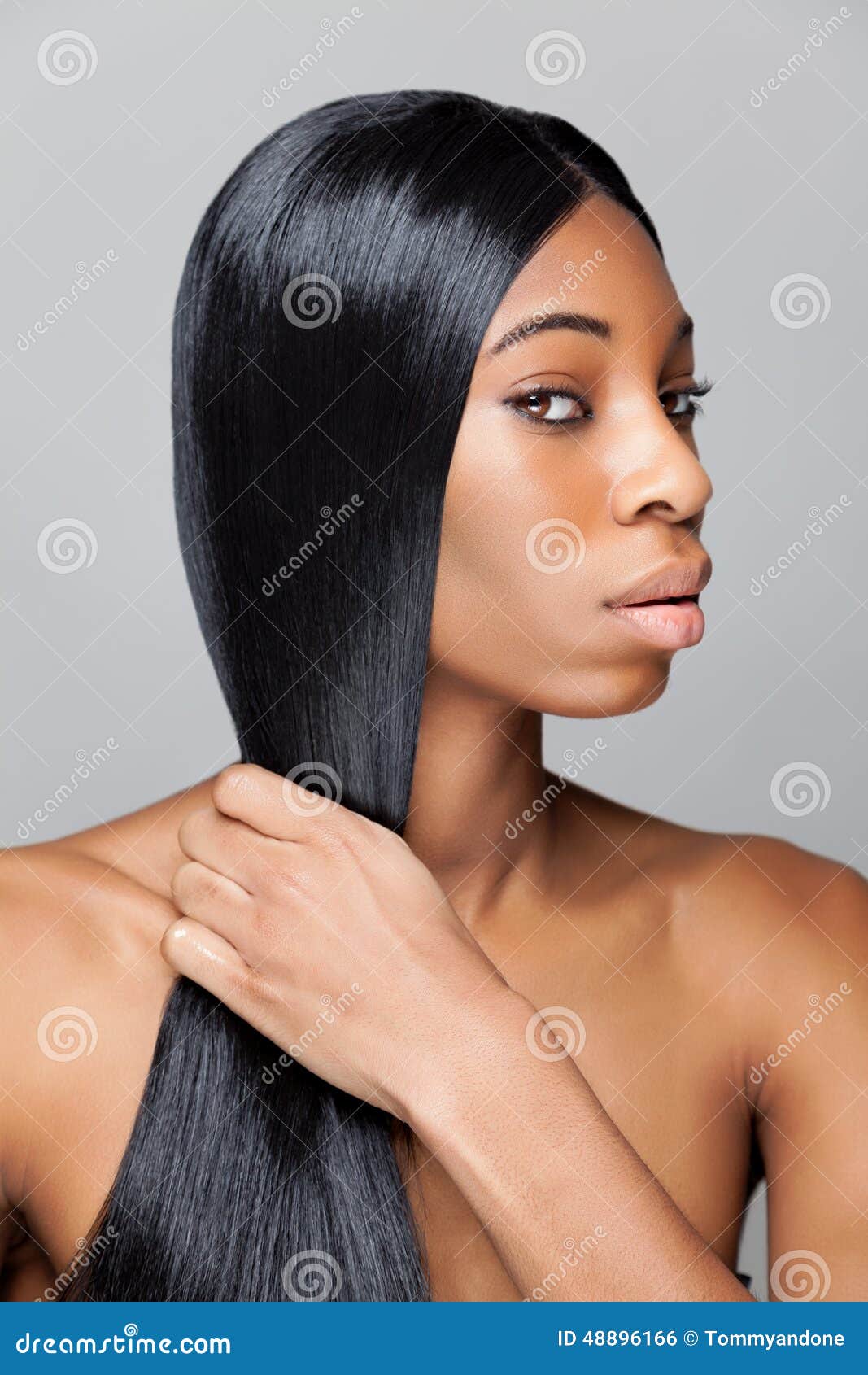 Straight Hair Side View