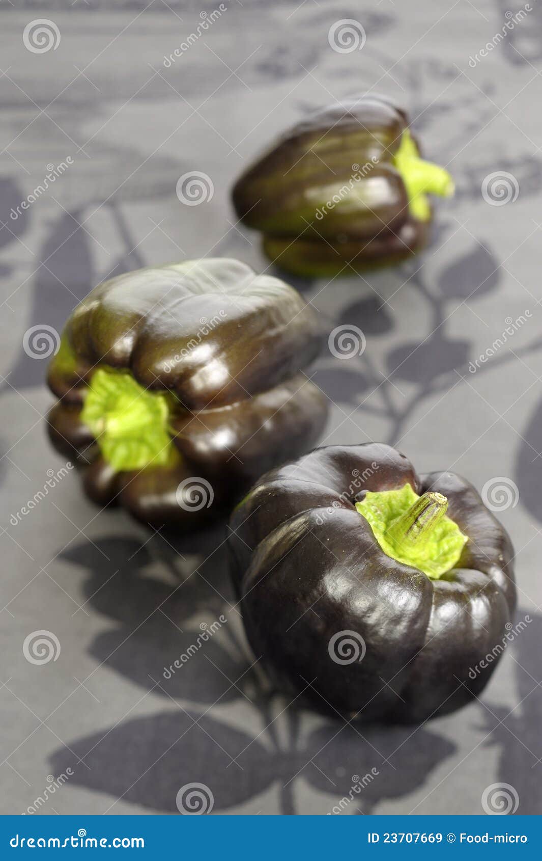 Black bell peppers stock image. Image of color, summer - 23707669