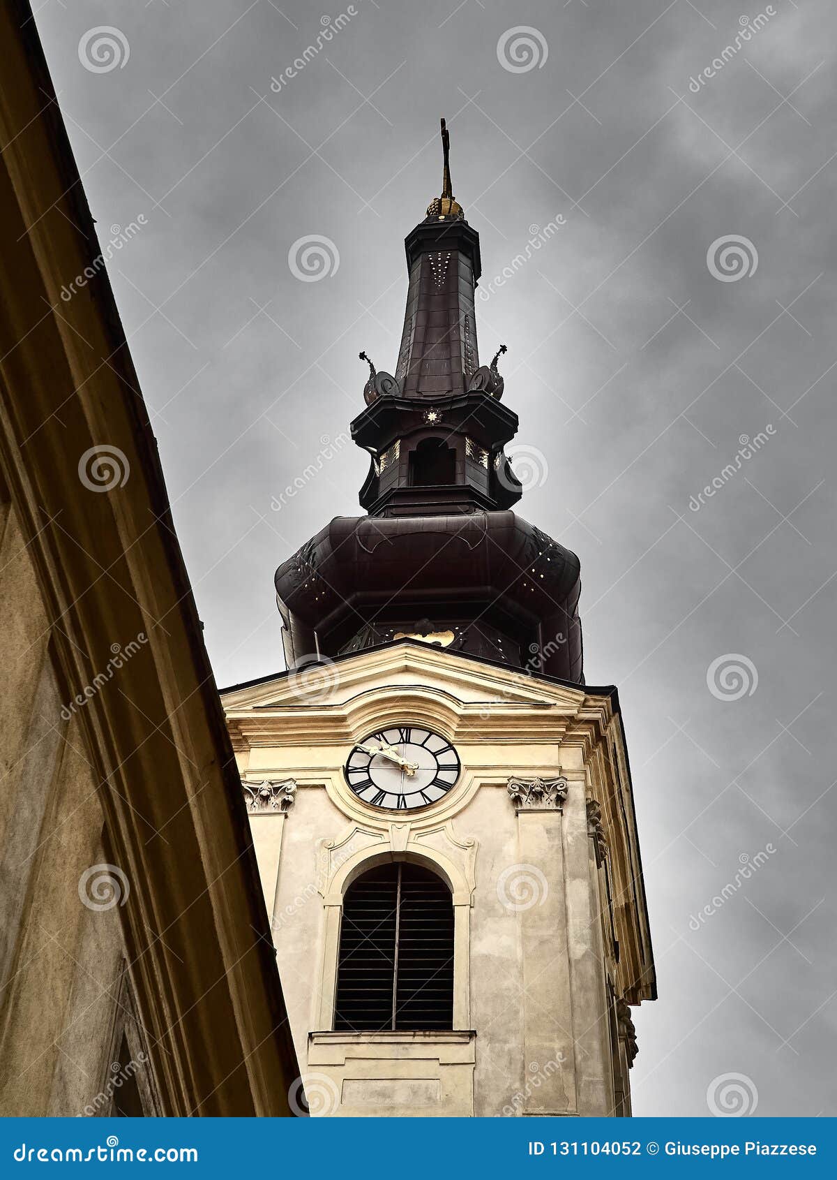 A Black Bell Tower in Vienna Stock Photo - Image of building, ancient ...