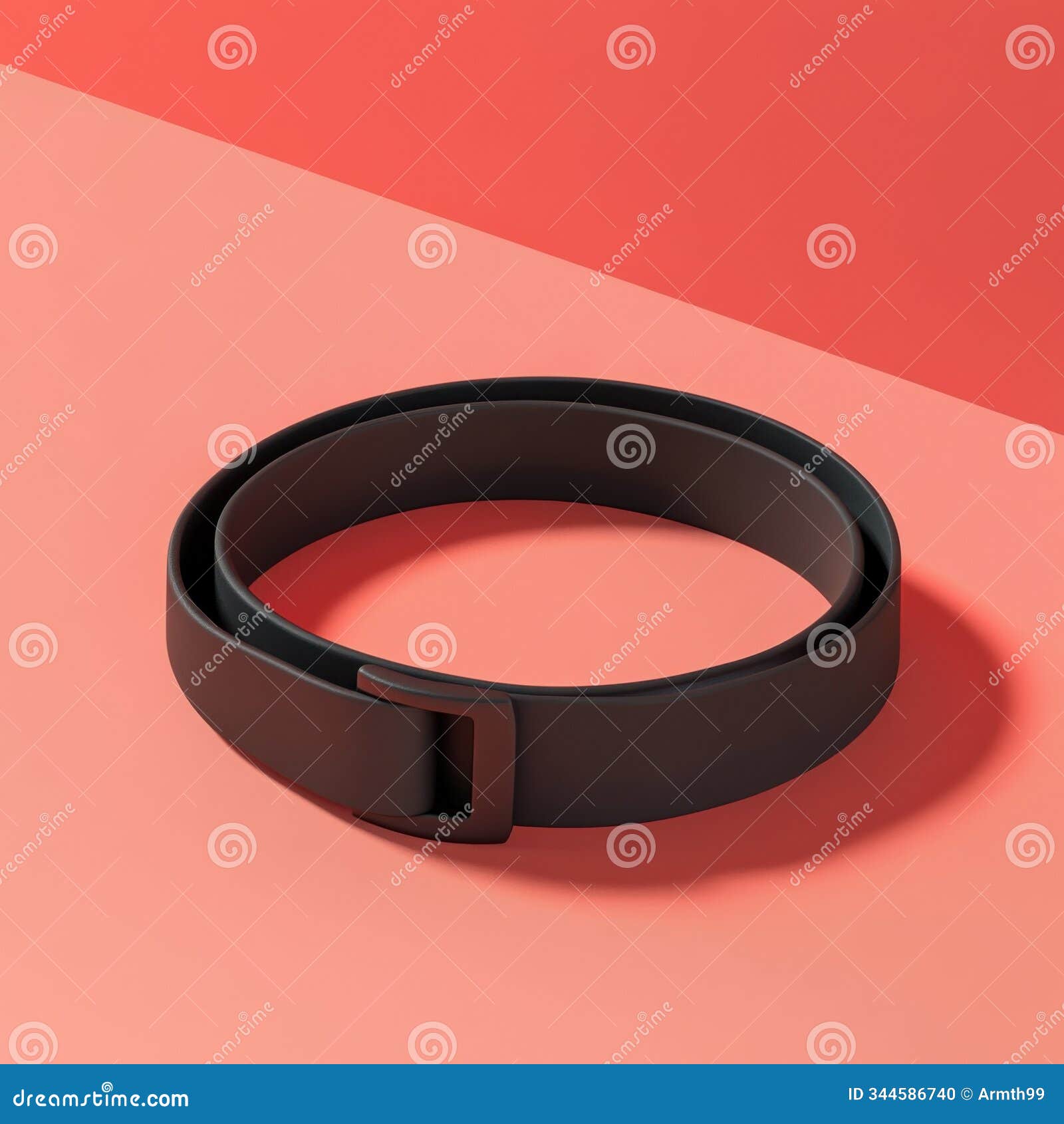 Black Belt on a Red Background Stock Illustration - Illustration of ...
