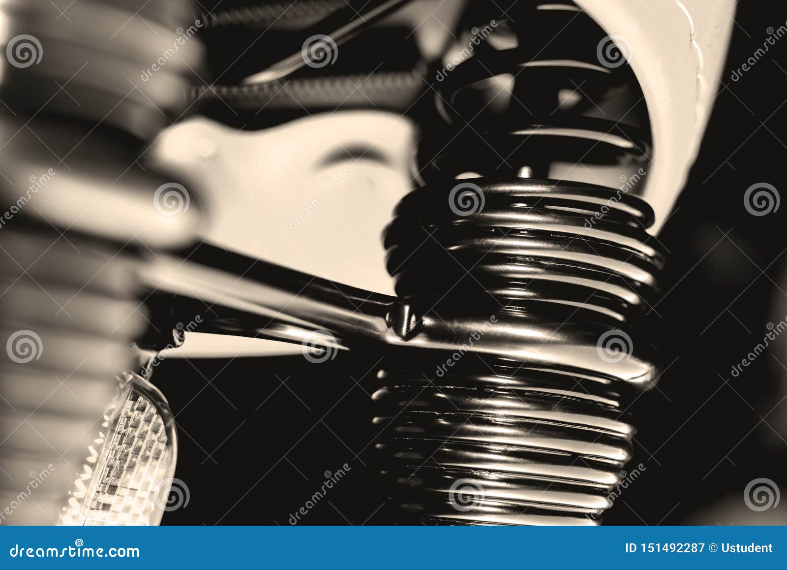 Black Bicycle seat springs stock image. Image of white - 151492287