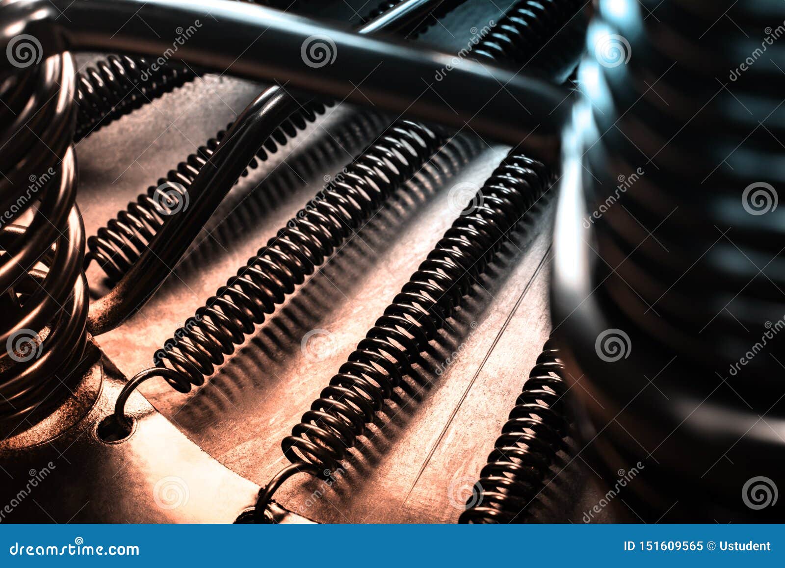 Black Bicycle seat springs stock image. Image of equipment - 151609565
