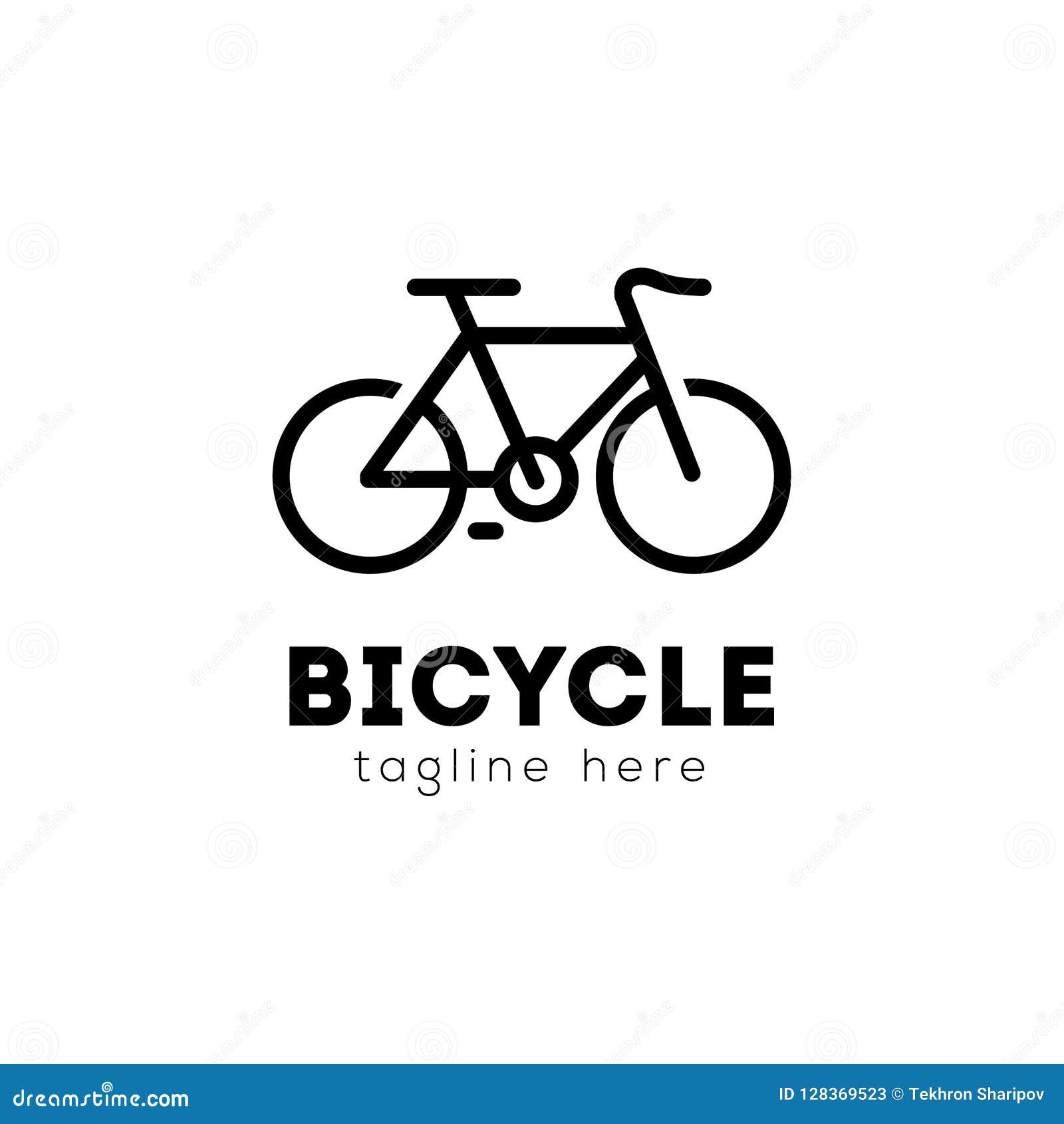 Bicycle Vector Logo Illustration Emblem Design Stock Vector ...