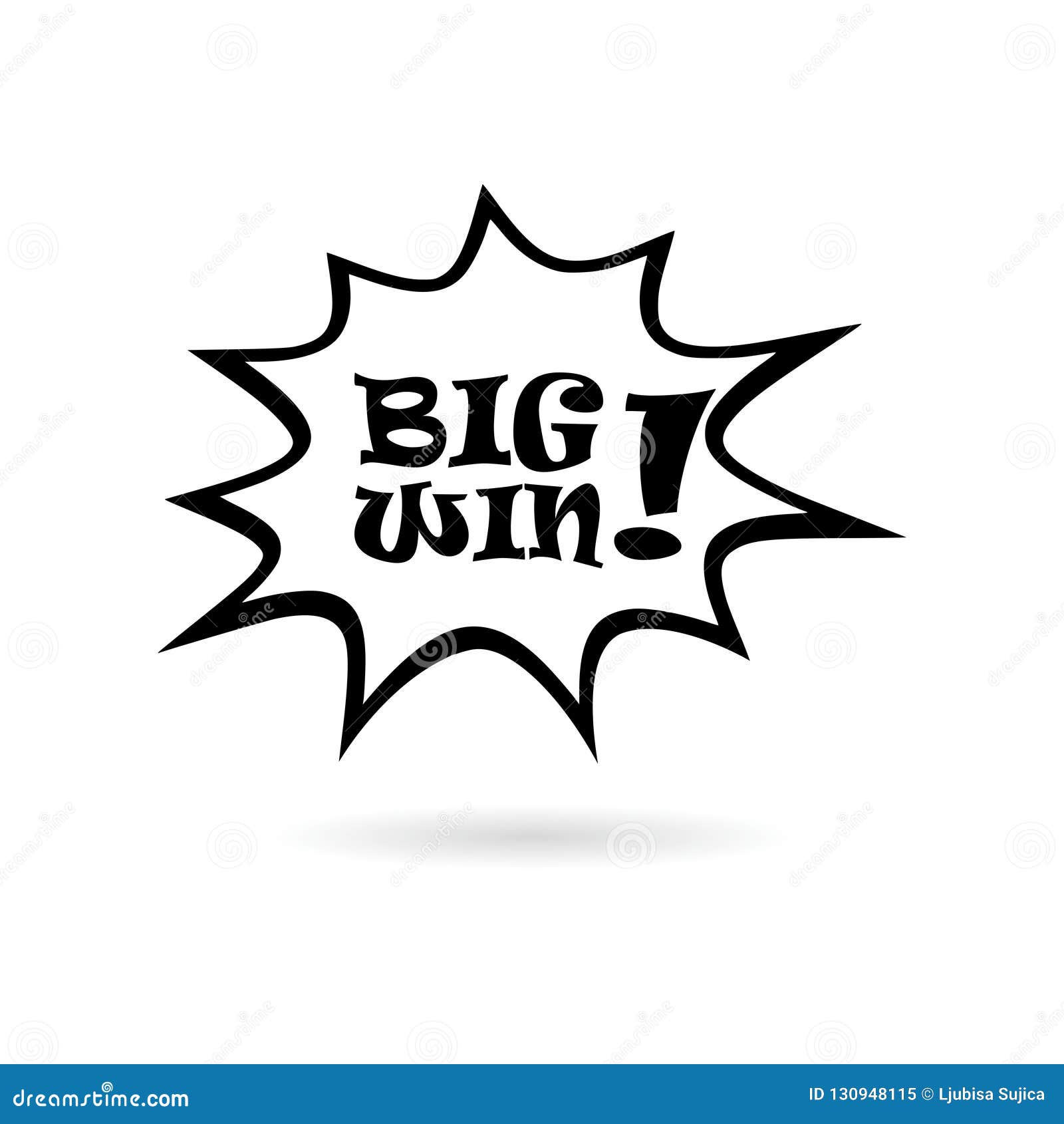 Black Big Win Message Icon or Logo Stock Vector - Illustration of flat ...