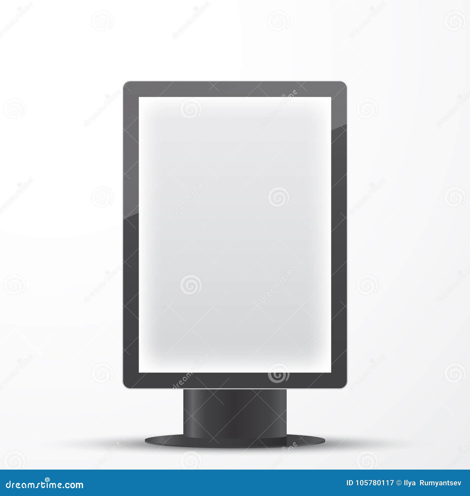 Black Billboard Template. Realistic Design Stock Vector - Illustration ...