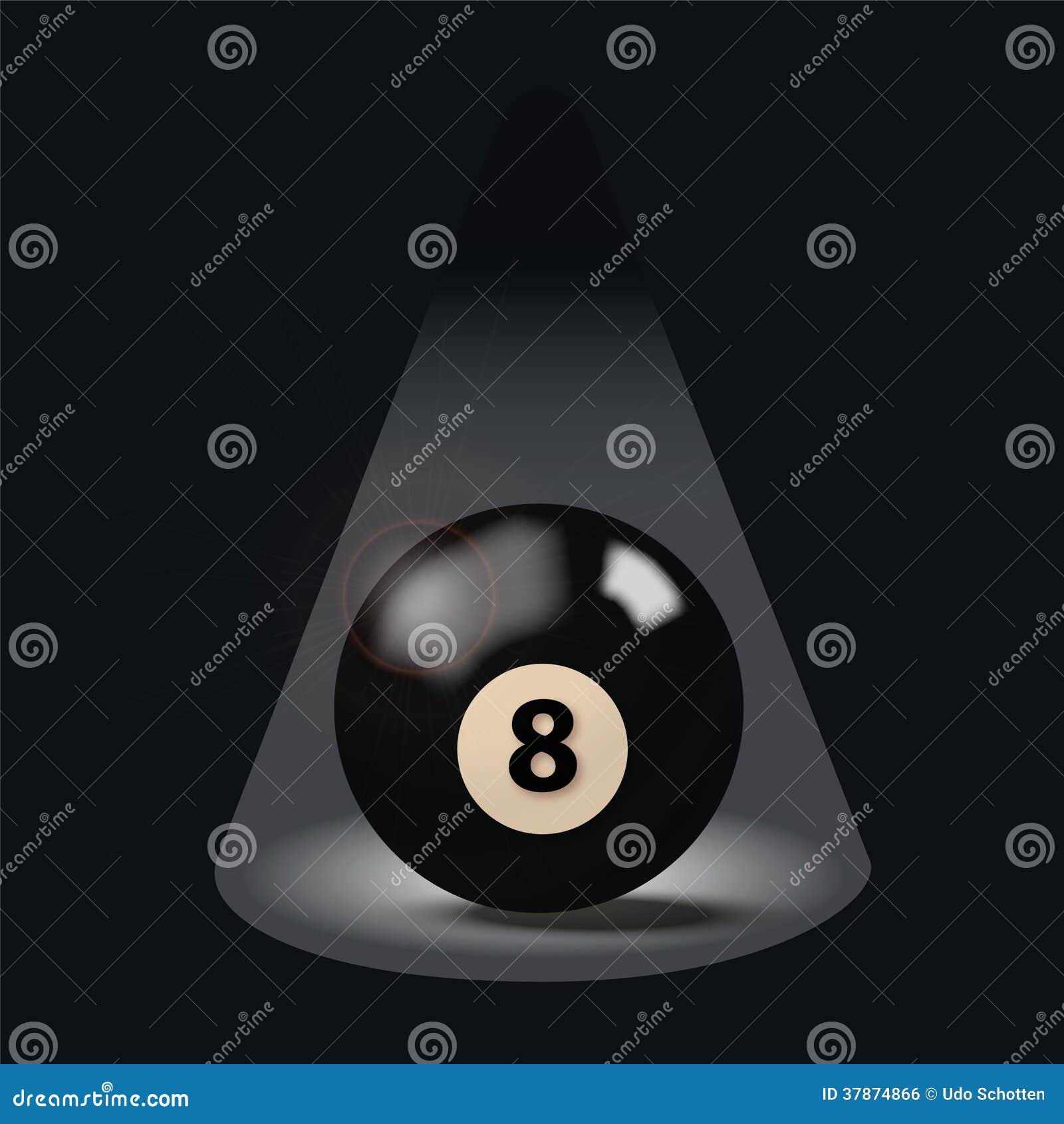 Black Billiard Pool Snooker Ball With Number 8 Icon Isolated On ...