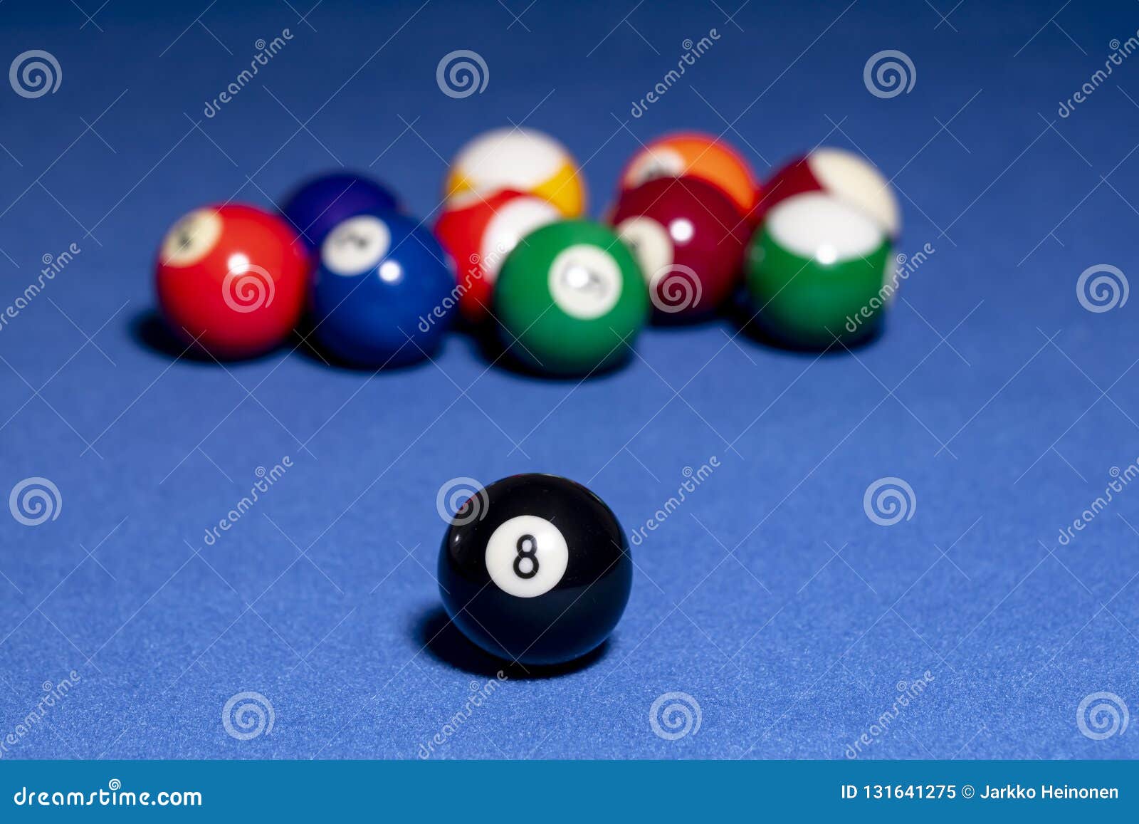 Black Billiard Ball with Number Eight. Stock Image - Image of color ...