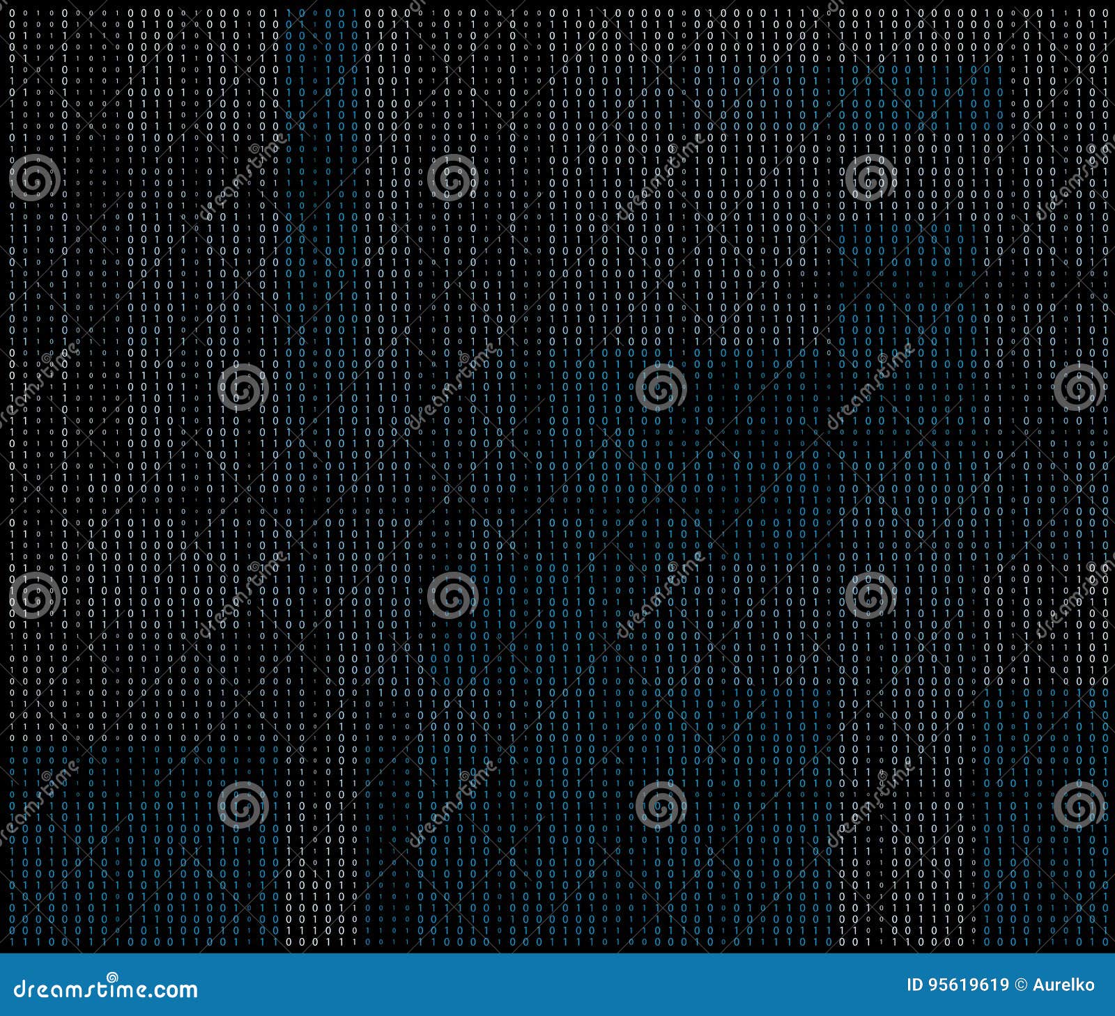Black binary code stock vector. Illustration of data - 95619619