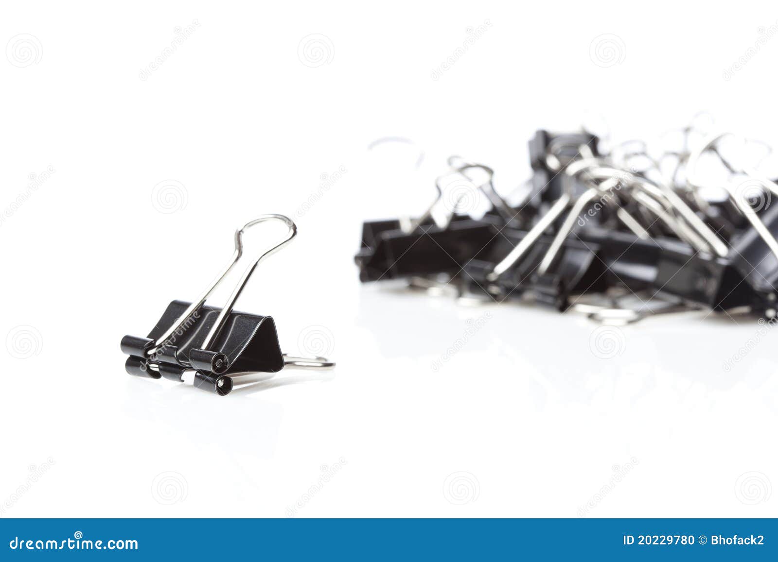 A black binder clip stock photo. Image of paperclip, clasp - 20229780