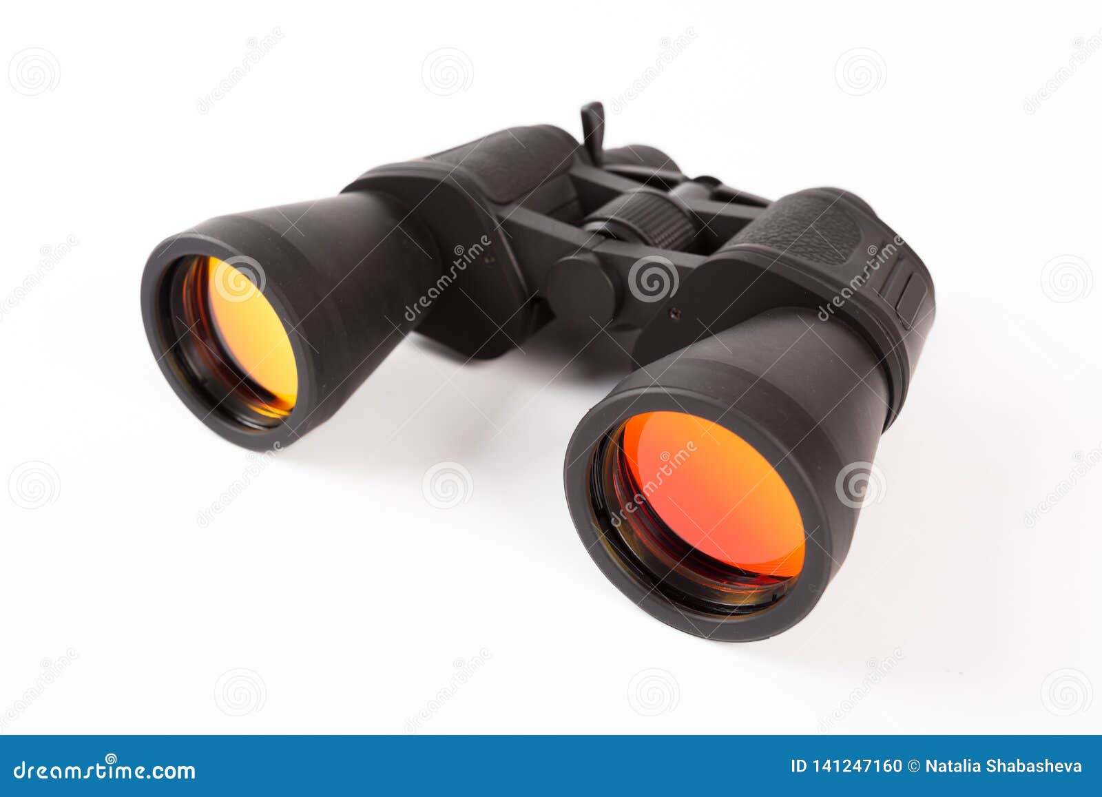 Black Binoculars Isolated on White Background Stock Photo - Image of ...
