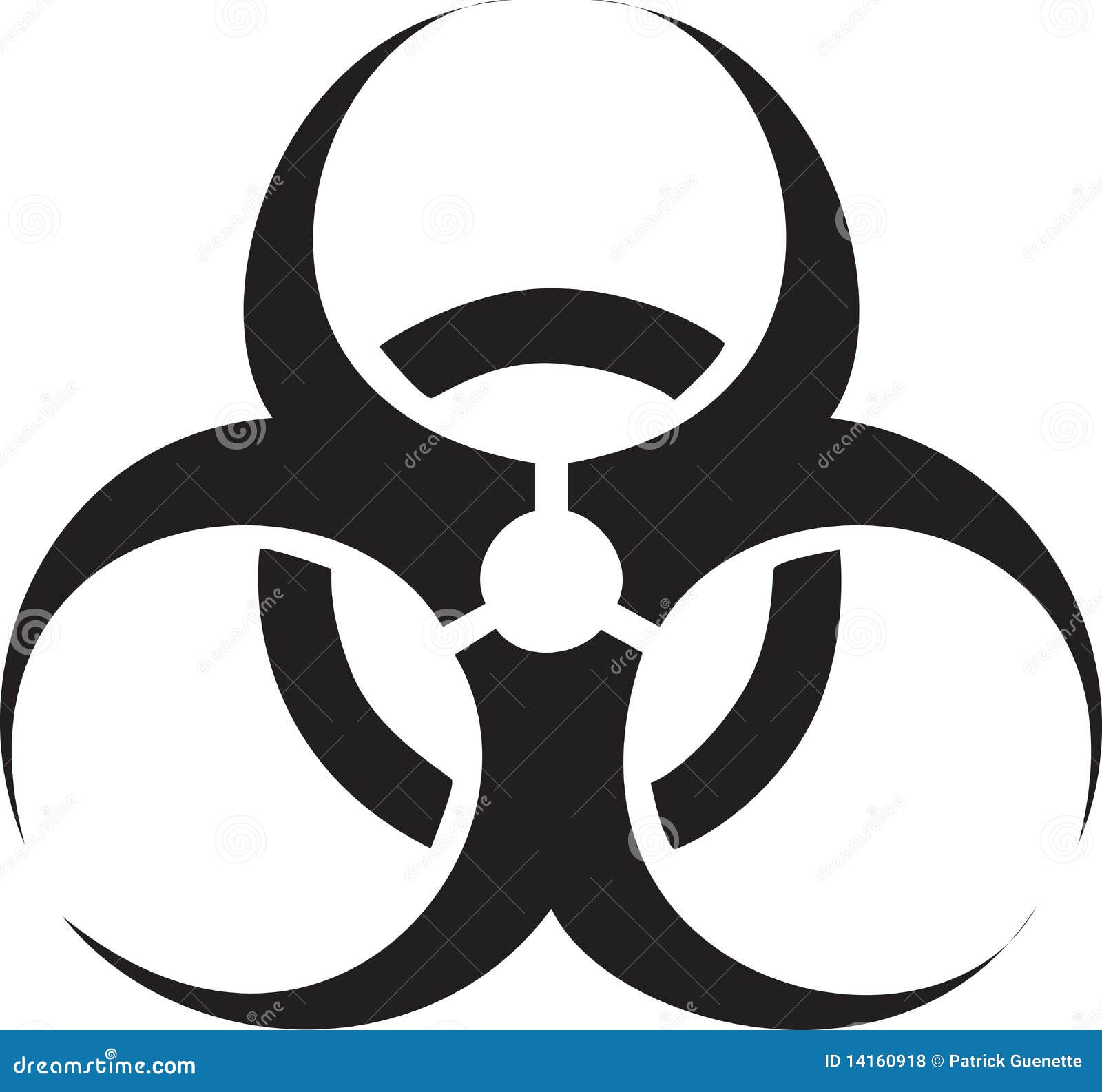 Black biohazard symbol stock vector. Illustration of biohazard - 14160918