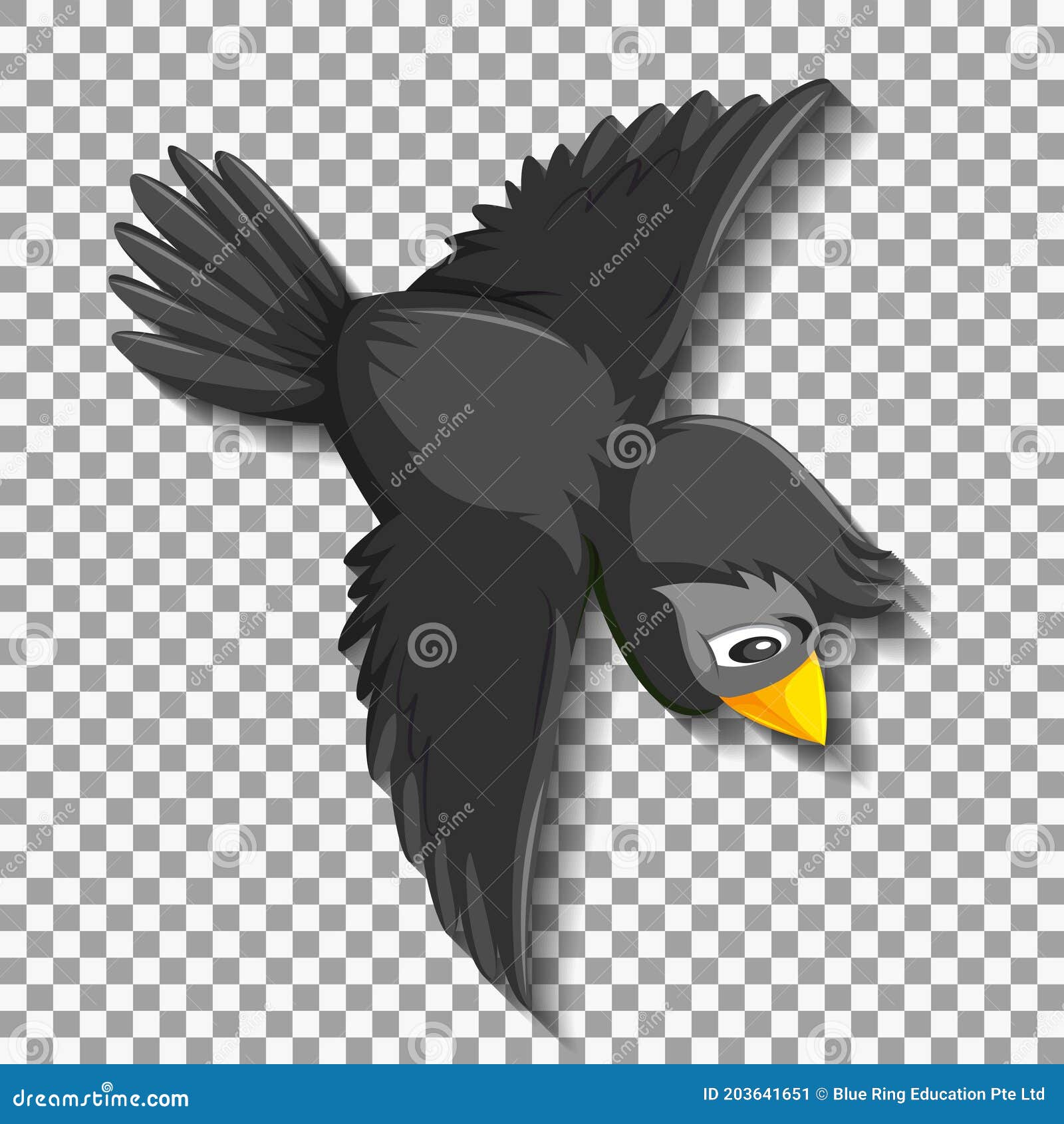 Black Bird Cartoon Character Stock Vector - Illustration of artistic ...