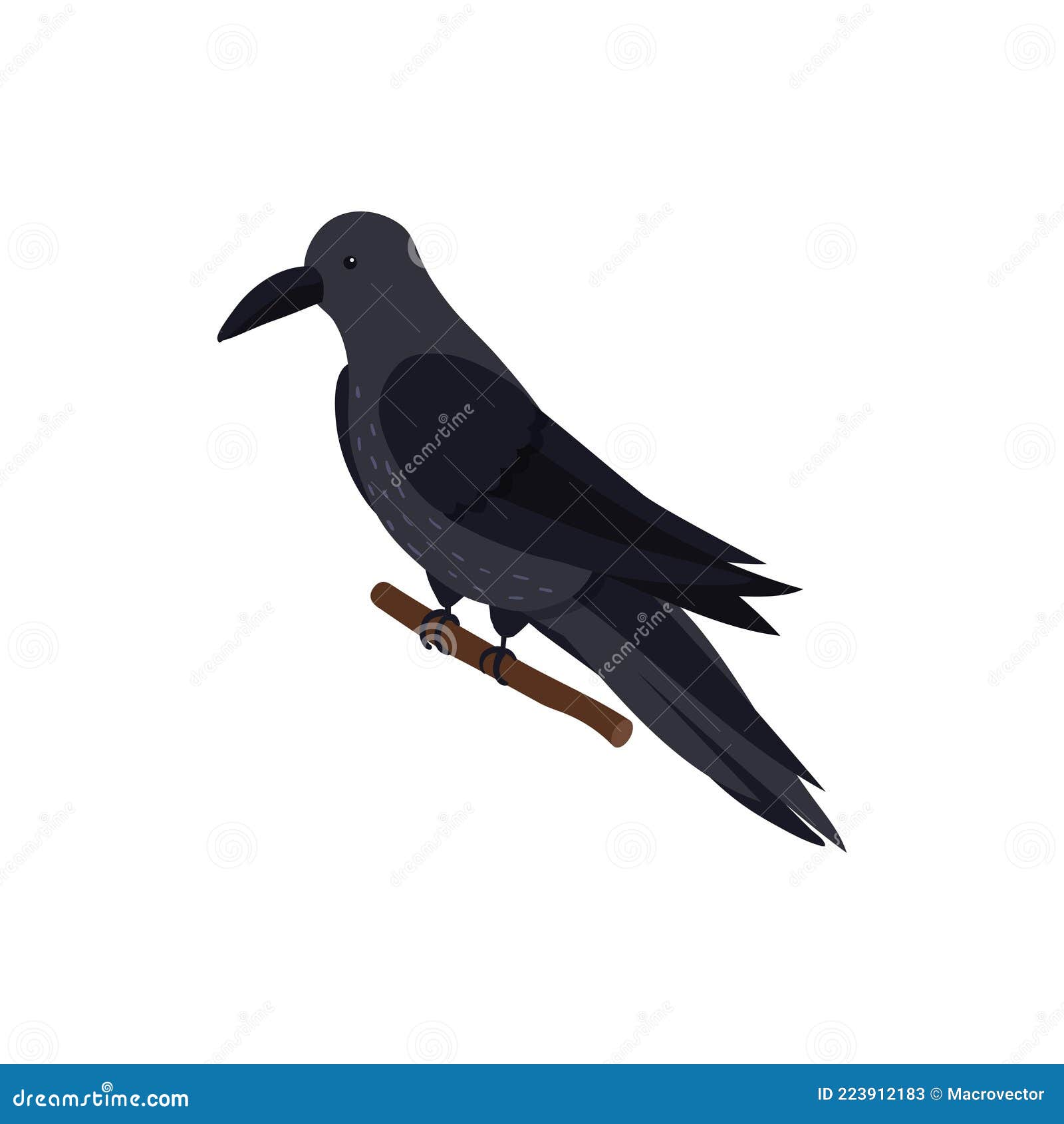 Black Bird Icon stock vector. Illustration of life, background - 223912183