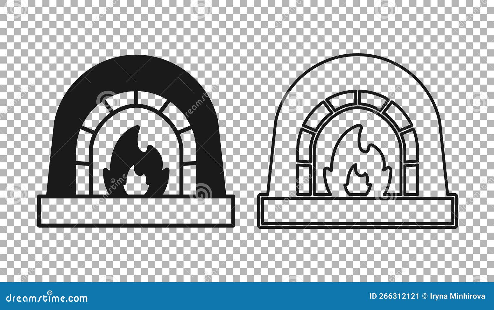 Black Blacksmith Oven Icon Isolated on Transparent Background. Vector ...