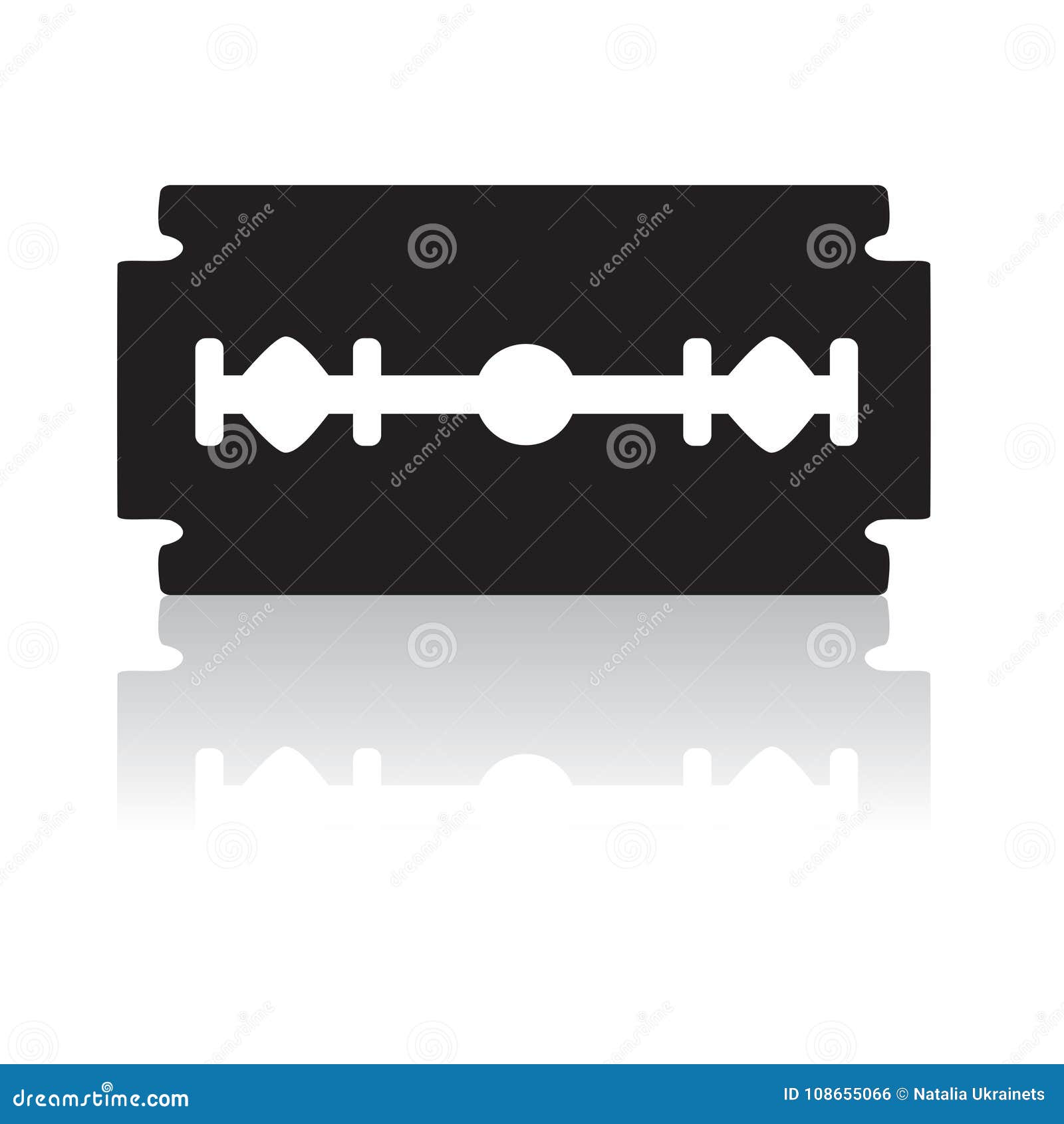 Black blade razor icon stock vector. Illustration of white - 108655066