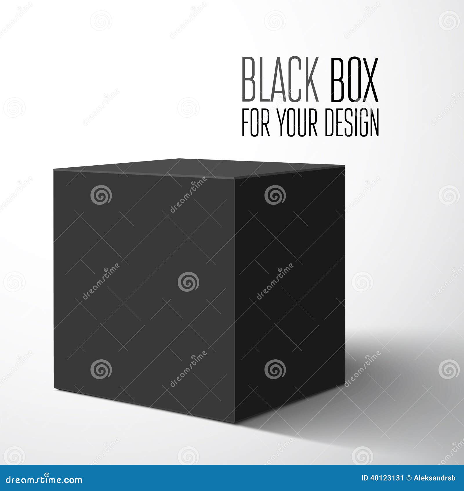 Black blank box stock vector. Illustration of clean, blank - 40123131