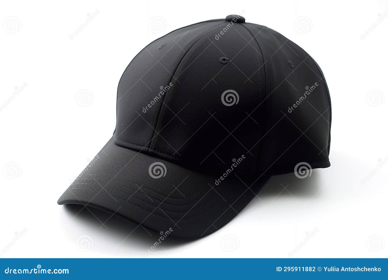 Black Blank Cap with Space for Print. Stock Illustration - Illustration ...