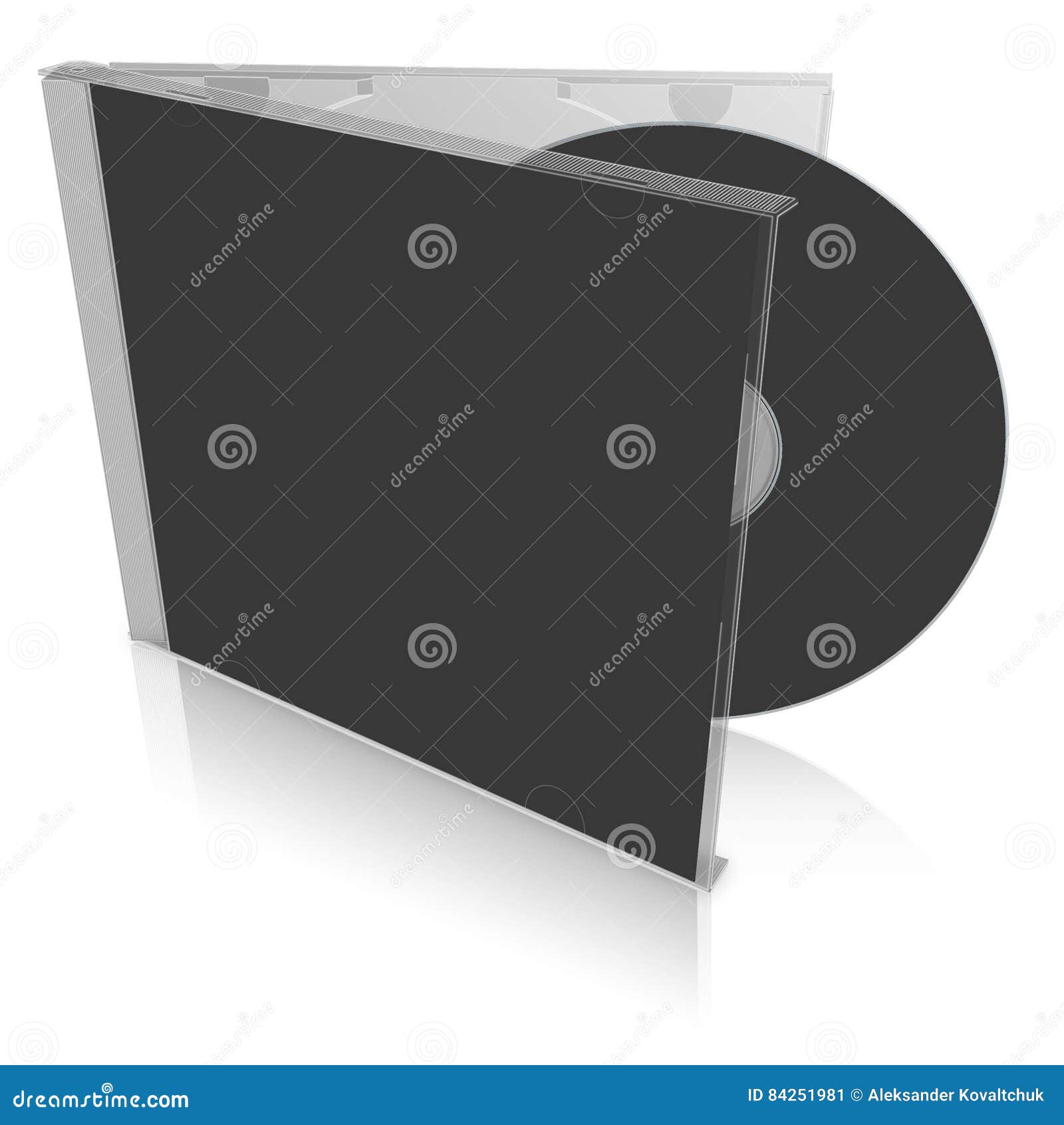 Black Blank Cd Case and Disc Stock Illustration - Illustration of discs ...