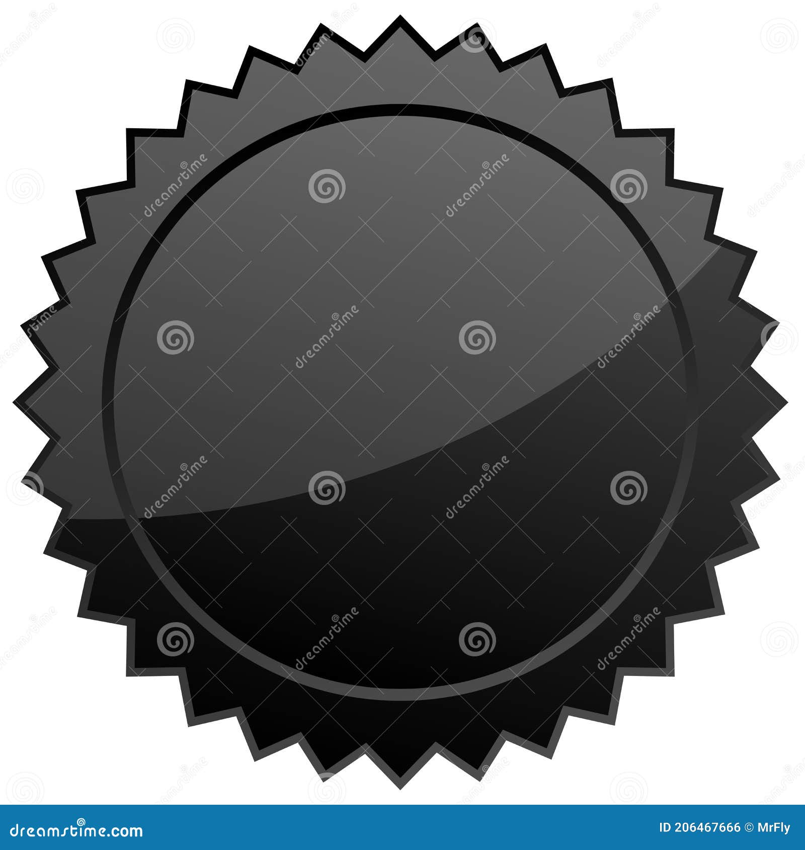 Black Blank Stamp, Sticker Template Vector Illustration Stock Vector ...