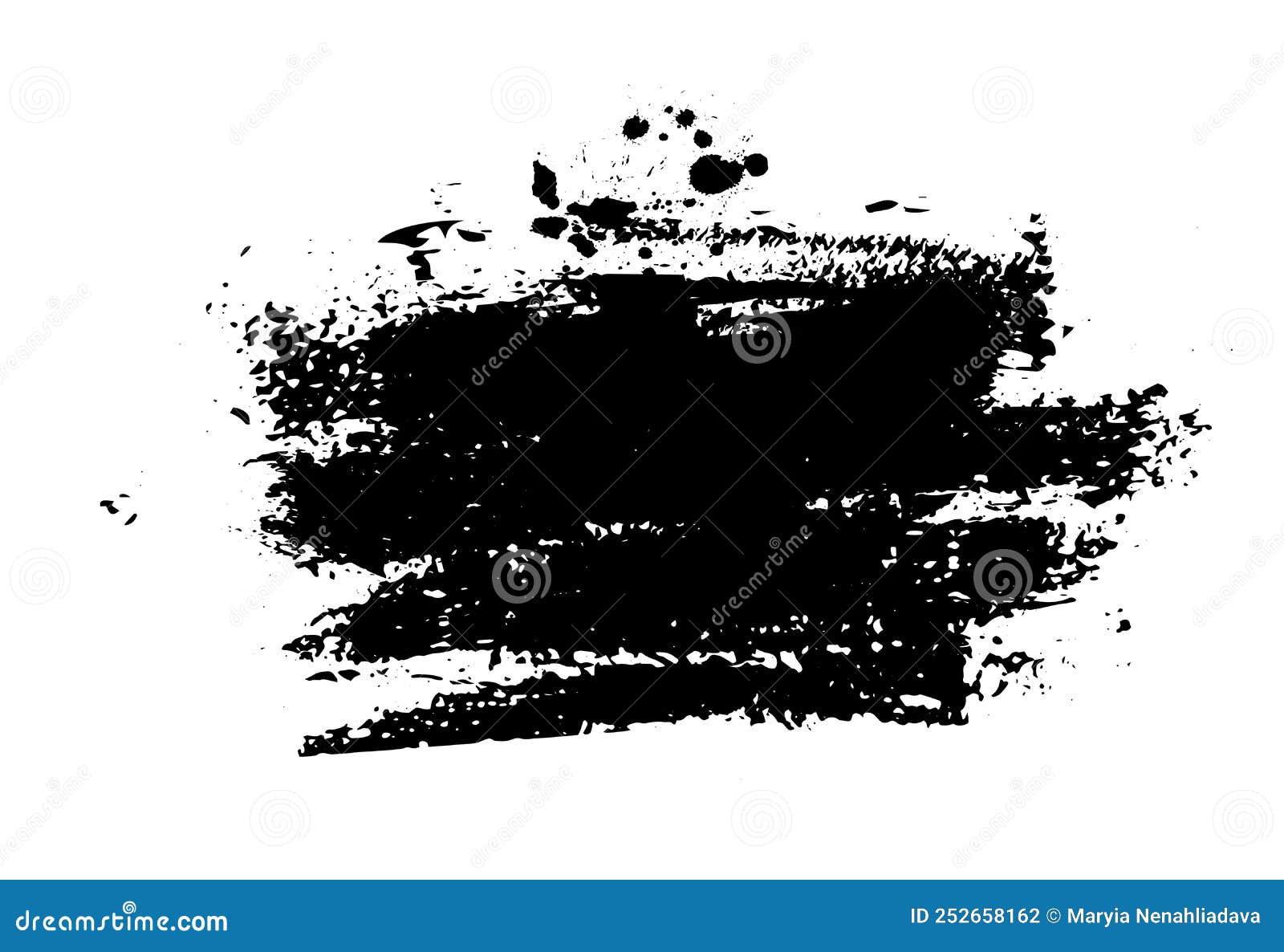 Black Blob Object On White Background Vector Illustration Stock Vector