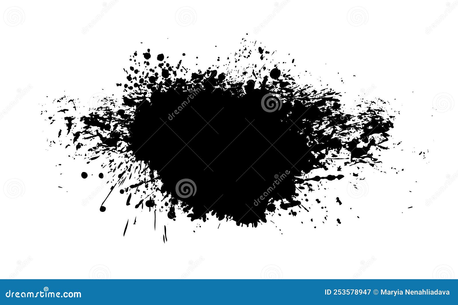 Black Blob Object on White Background. Vector Illustration Stock Vector ...