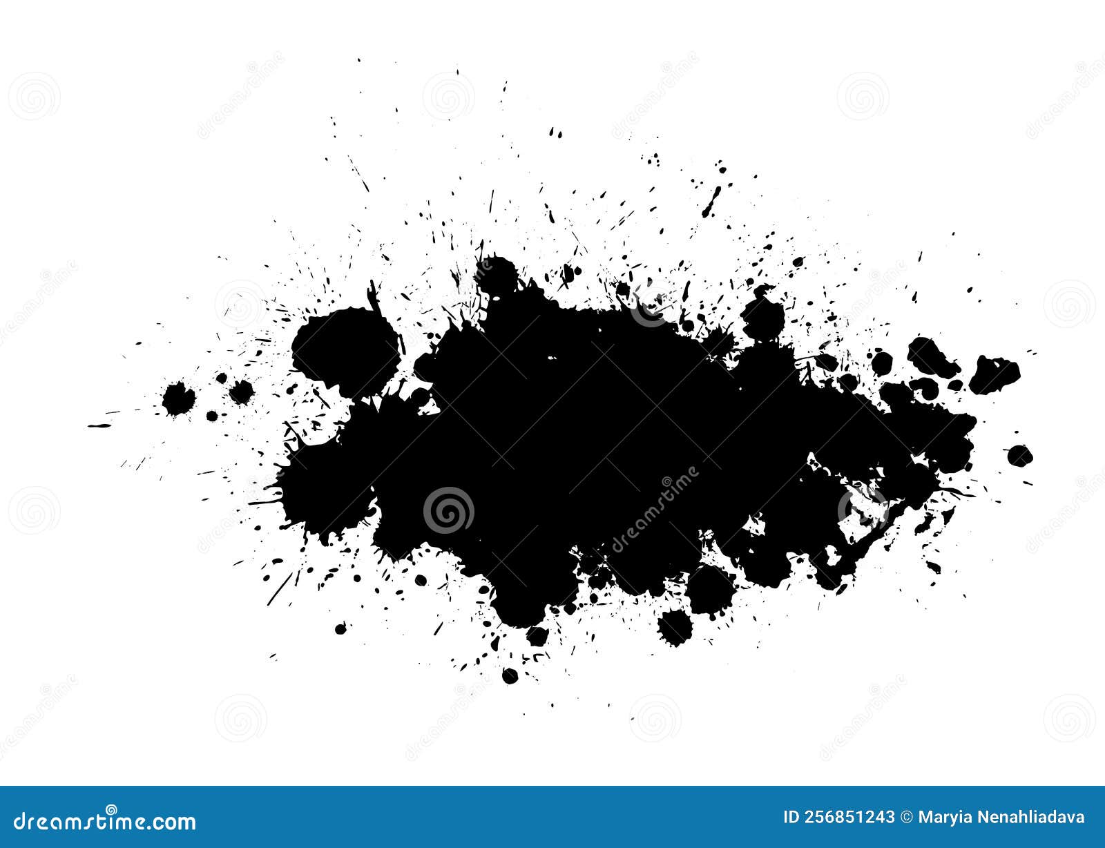 Black Blob Object On White Background Vector Illustration Stock Vector
