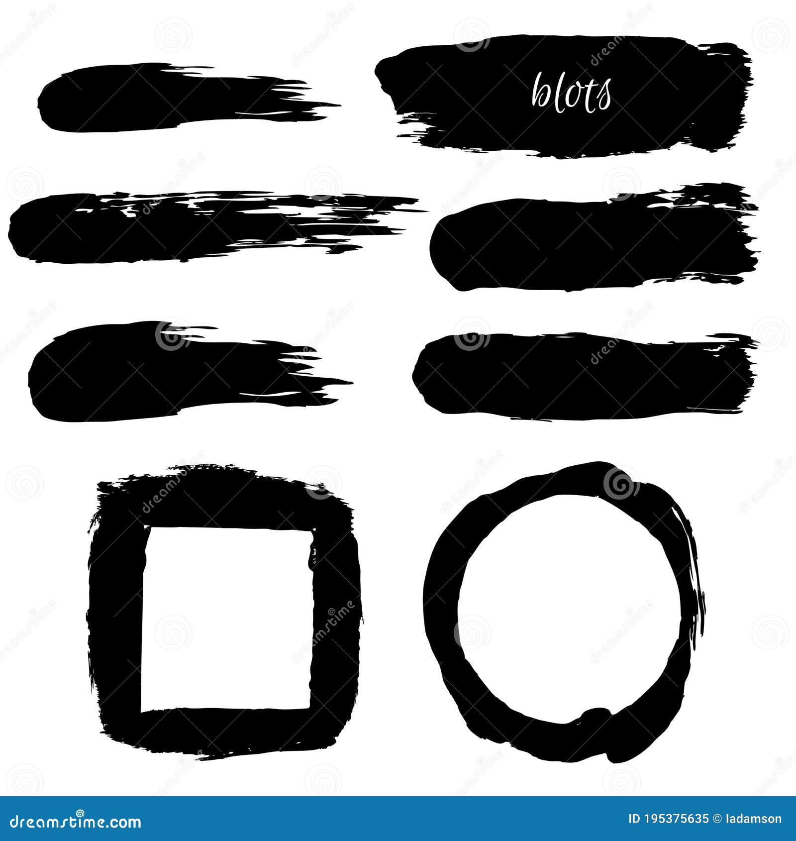 Black Blobs Stock Vector Illustration Of Collection 195375635