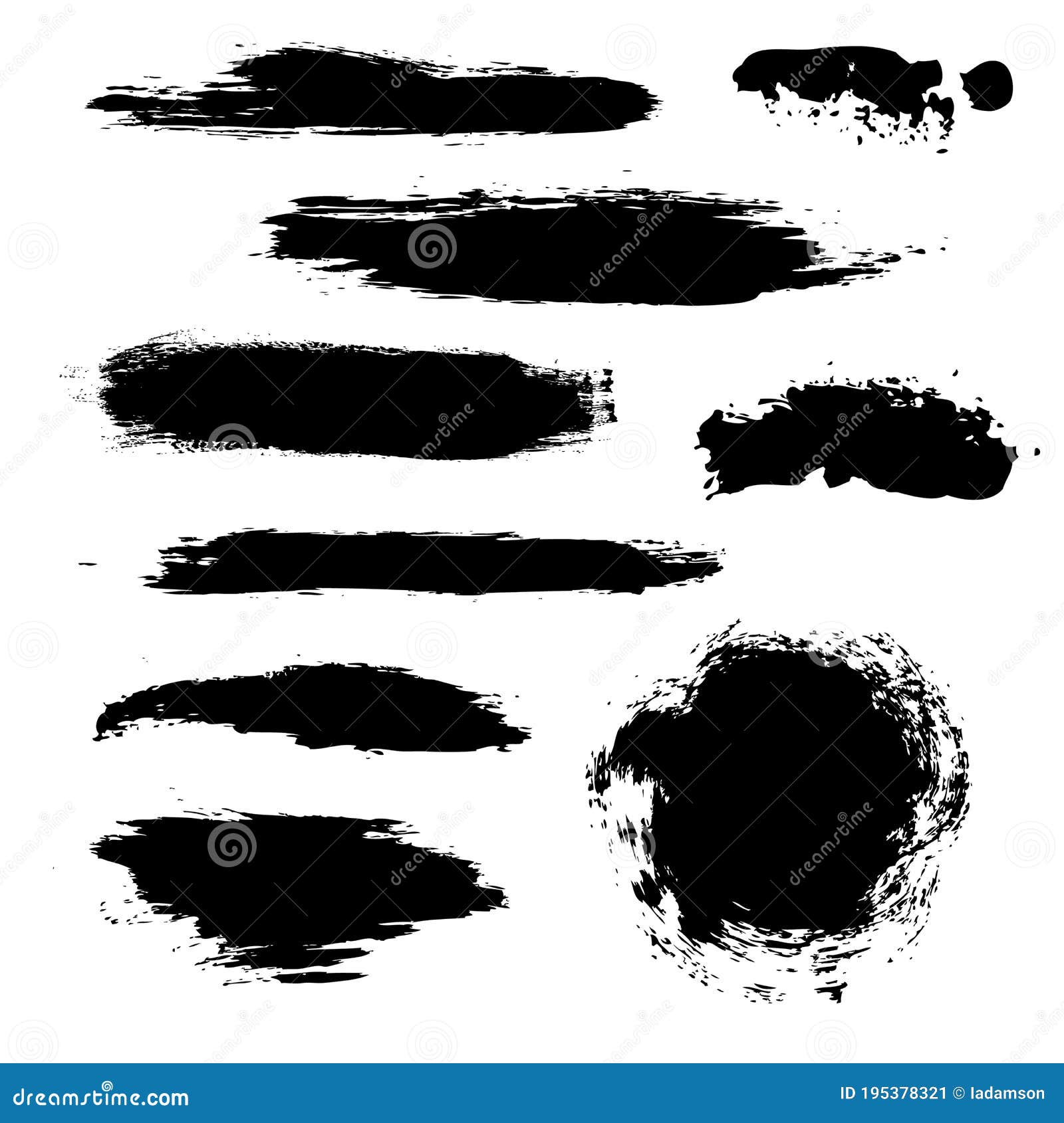 Black Blobs Set Stock Vector Illustration Of Drop Designer 195378321