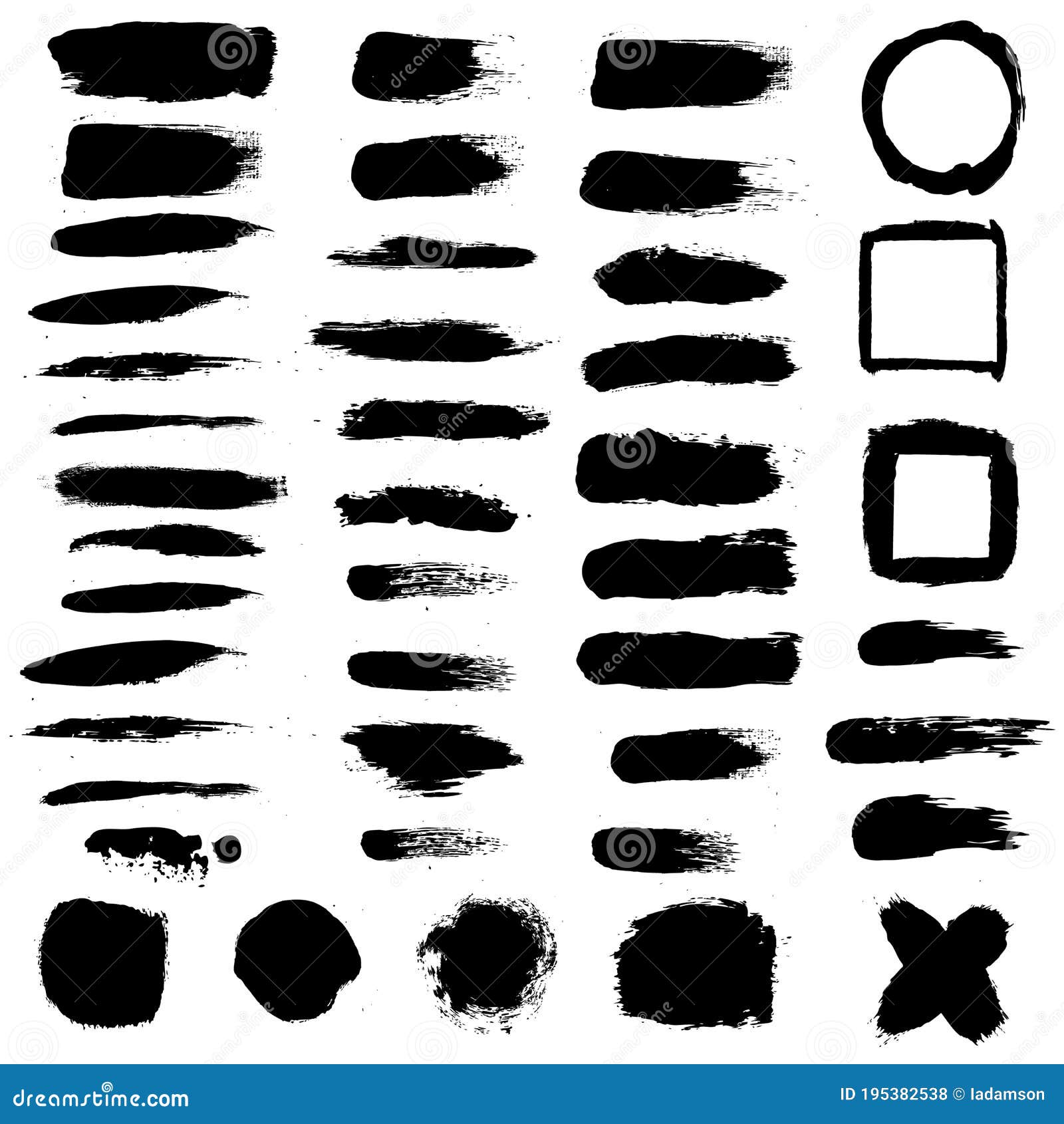 Black Blobs Set stock vector. Illustration of blob, drop - 195382538